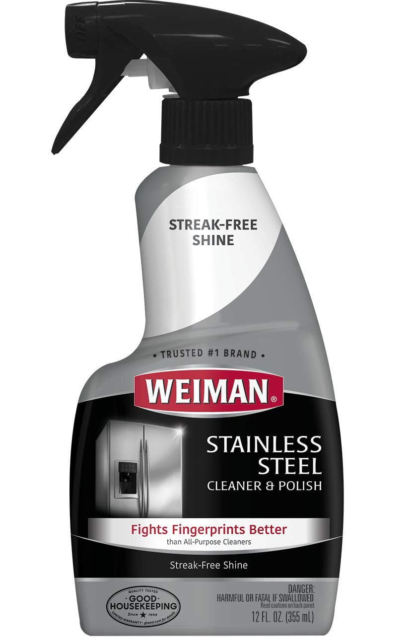 Weiman Stainless Steel Cleaner Spray, Fingerprint Protection, Streak ...