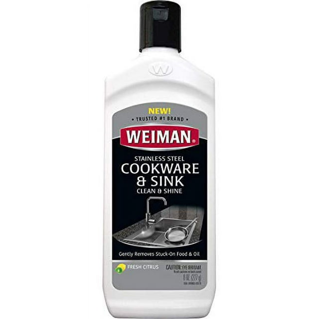 Weiman Stainless Steel Sink and Pots & Pans Cleaner and Polish ...
