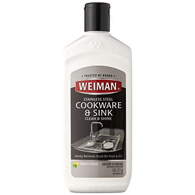 Weiman Stainless Steel Sink and Pots & Pans Cleaner and Polish ...