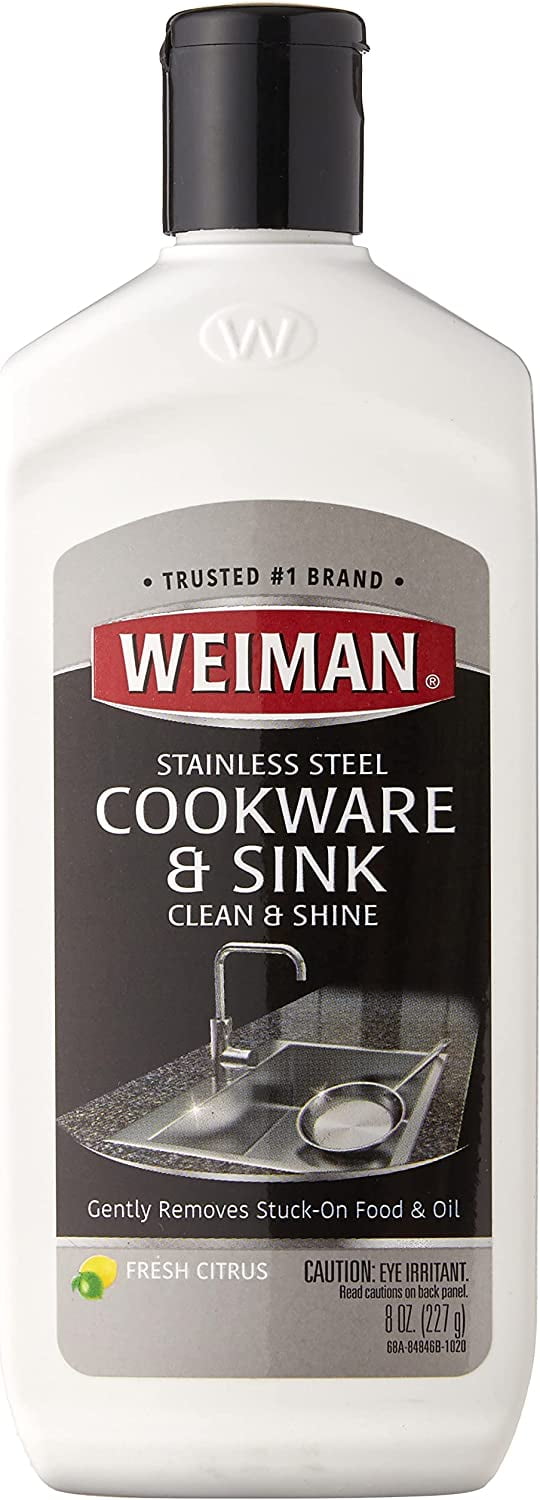 Weiman Stainless Steel Sink and Pots & Pans Cleaner and Polish ...