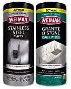 Weiman Stainless Steel Wipes and Granite Wipes (30 Count Each) - Keep ...