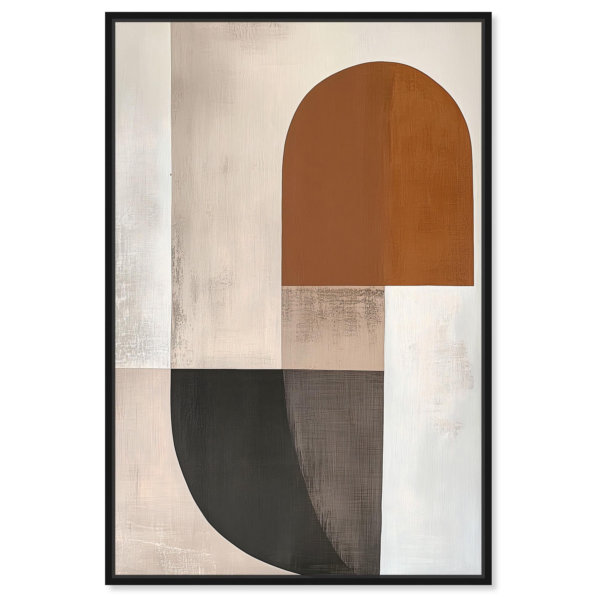 Weimar Echoes I Canvas Midcentury Boho Art by Art Remedy, Black Frame ...