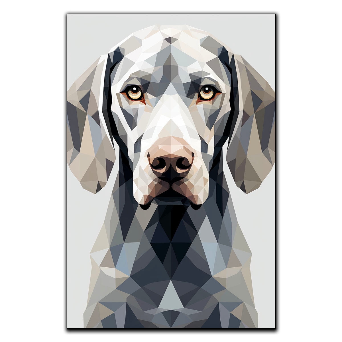 Weimaraner Large Canvas Wall Art for Living Room Bedroom Dog Picture ...