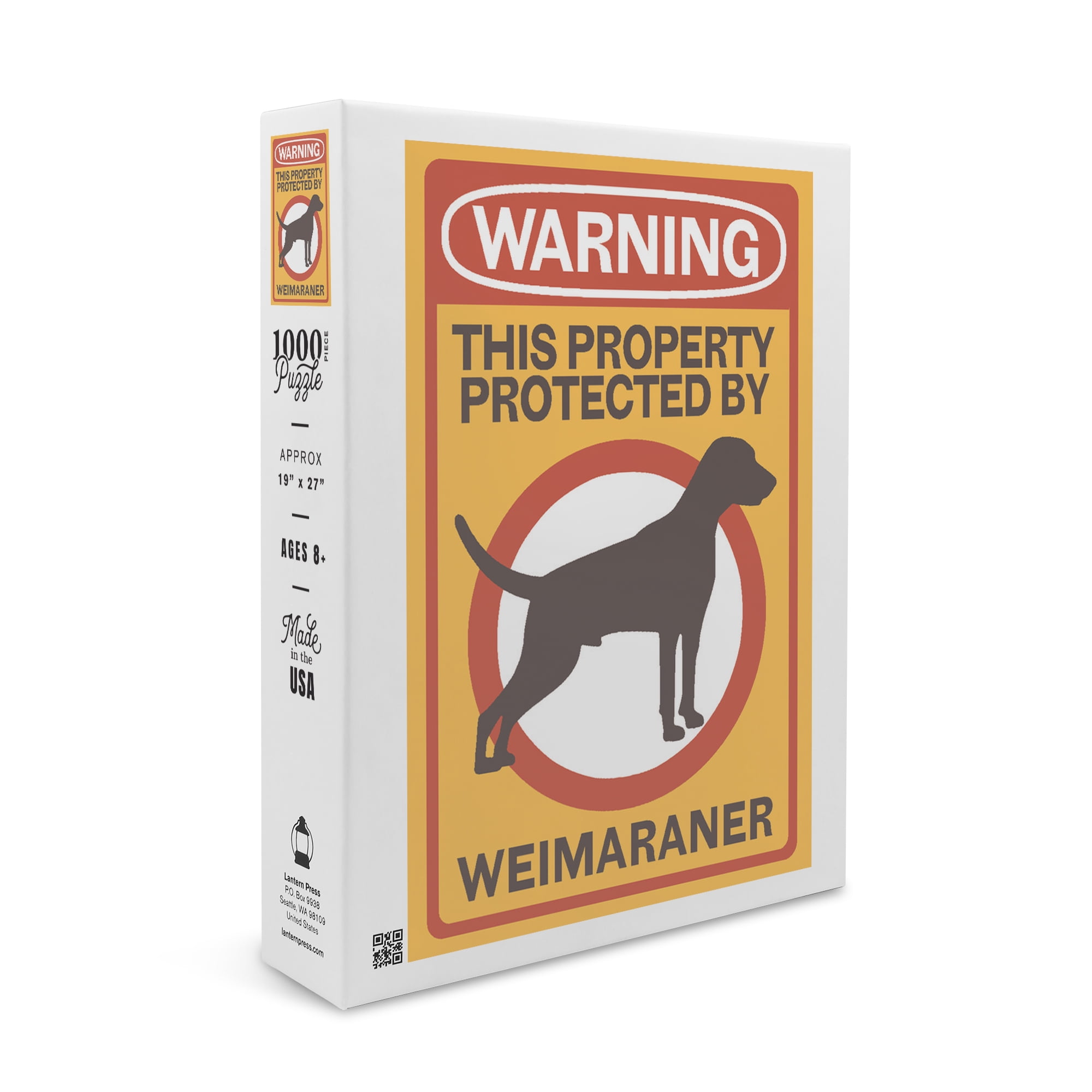 Weimaraner, Warning (1000 Piece Puzzle, Size 19x27, Challenging Jigsaw ...