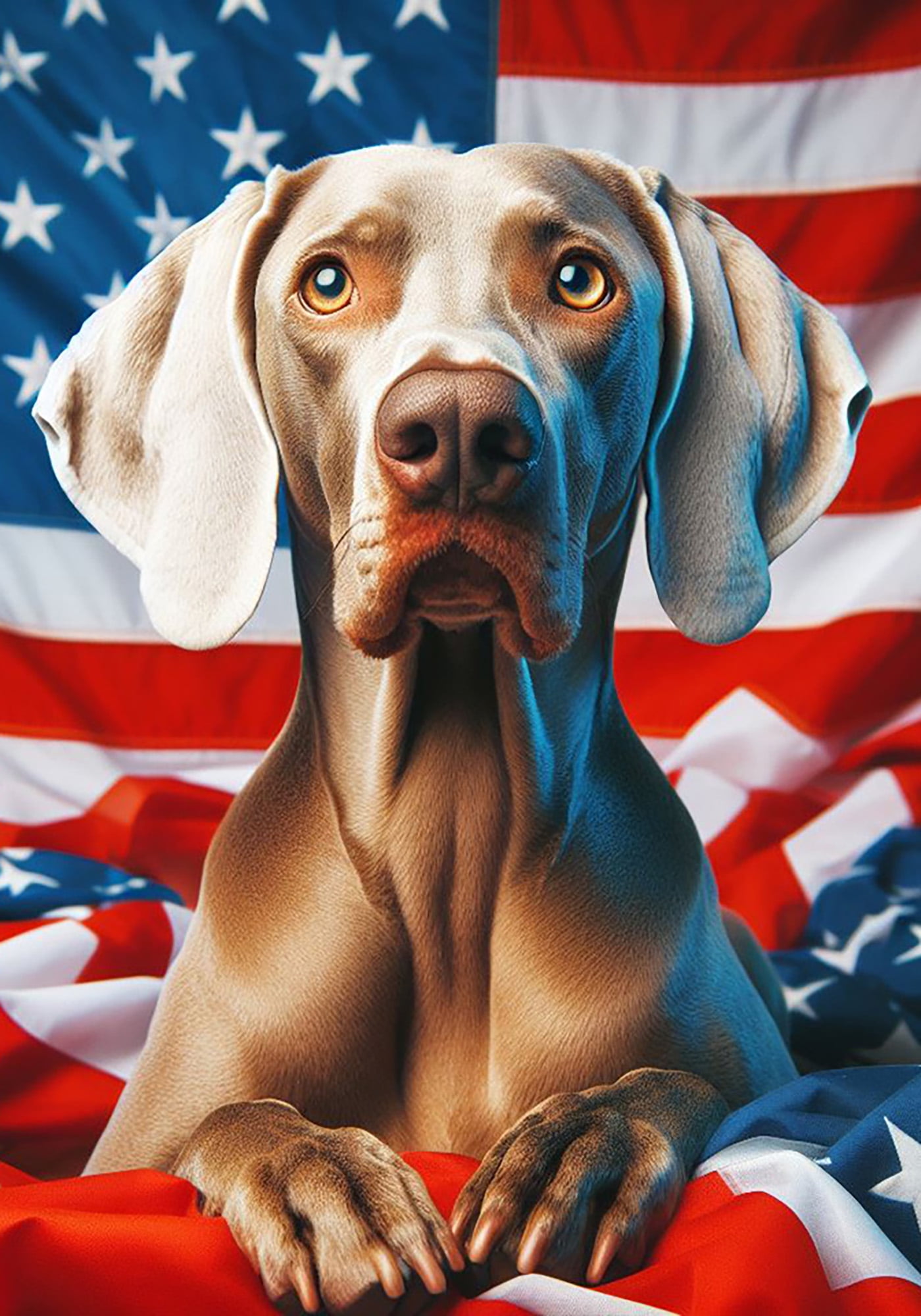 Weimeraner - Best of Breed DCR Patriotic I Garden Flag - Walmart.com