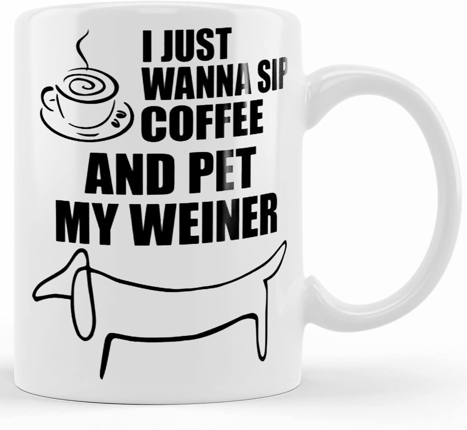 Weiner Dog Coffee Mug, Funny Wiener Dog, Doxie Gifts, Dachshund, Doxie ...