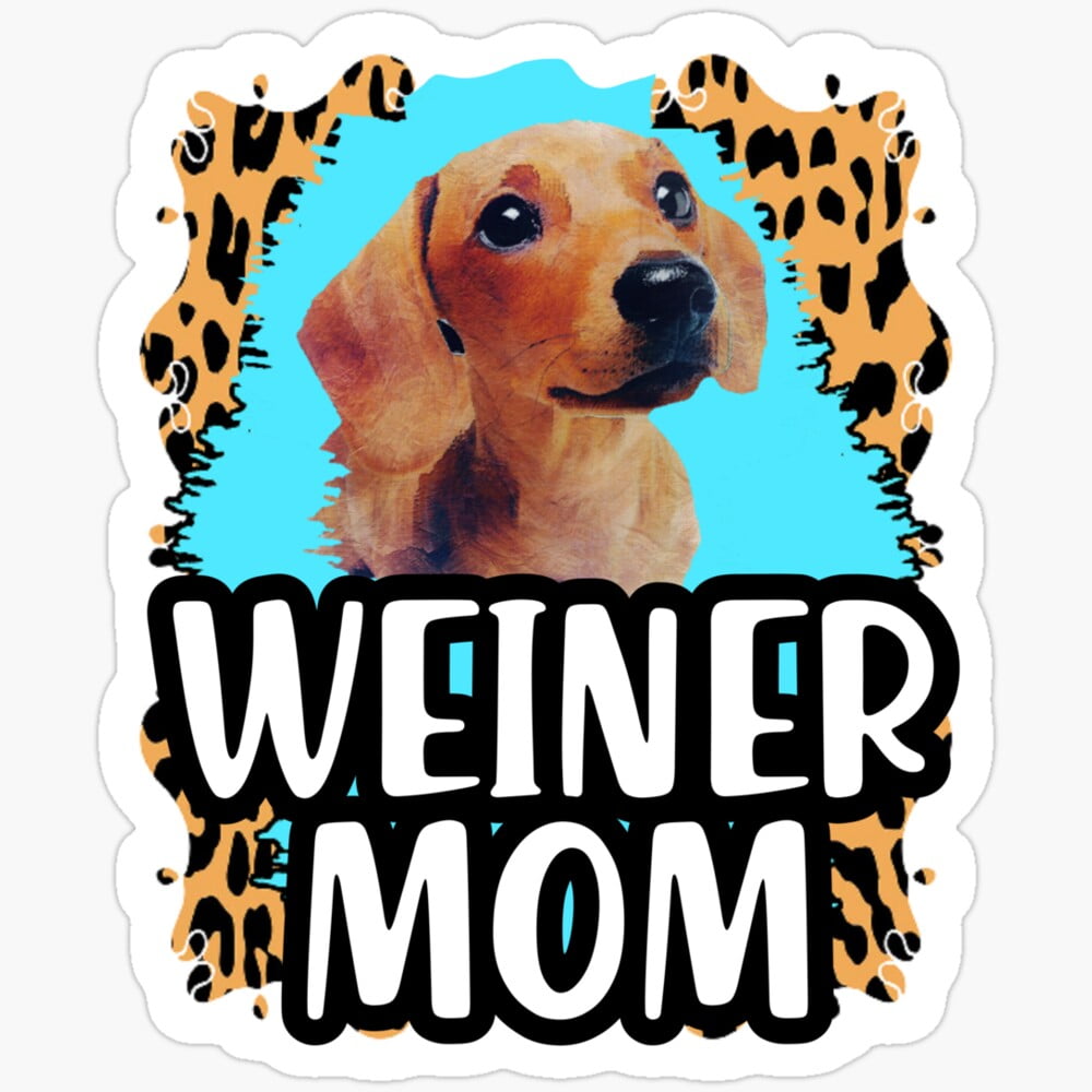 Weiner Mom Dachshund Mom Lover Sticker Phone Decal Water Bottle ...