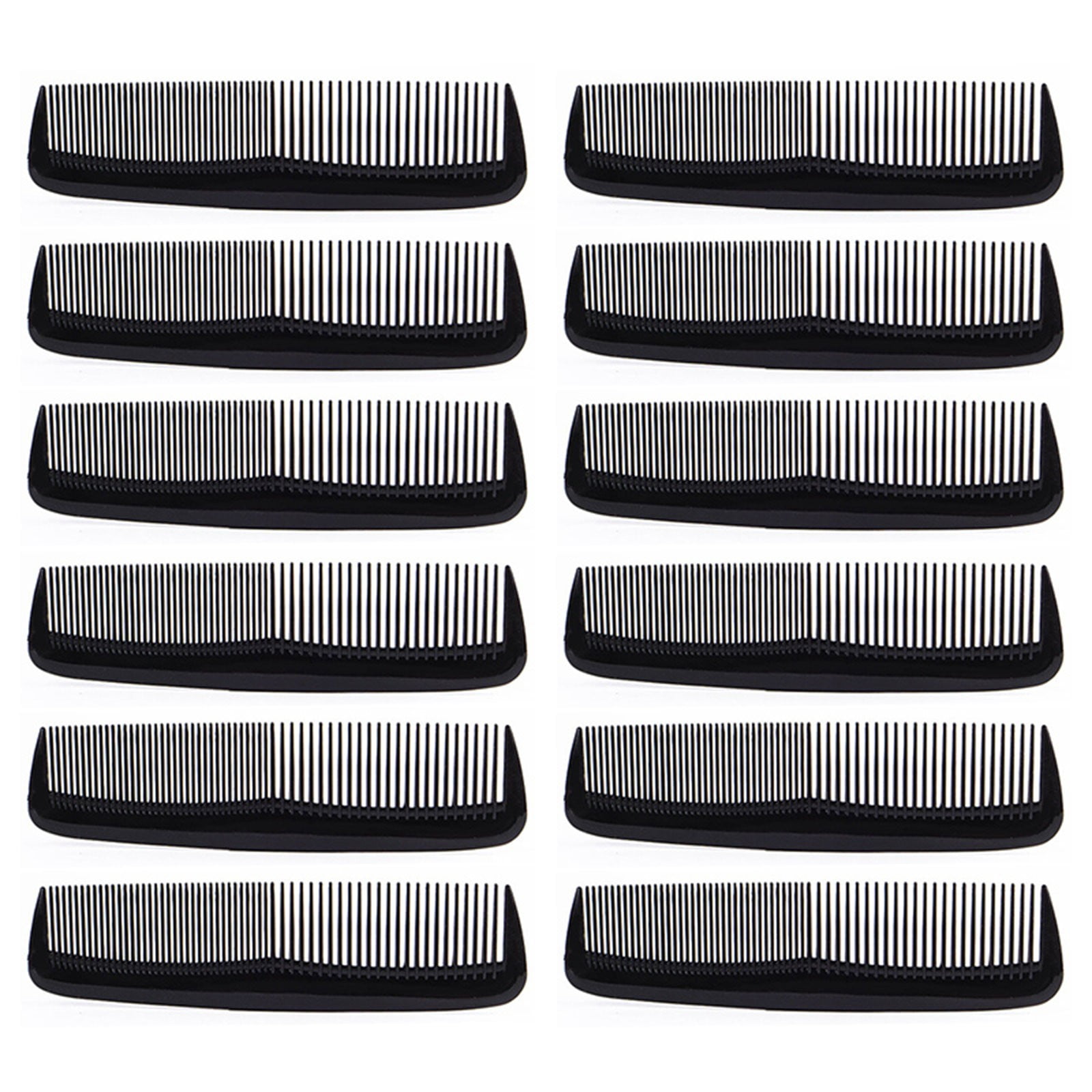 Weipeensee 12Pc Plastic Comb Portable Integrated Comb Small Comb Black ...