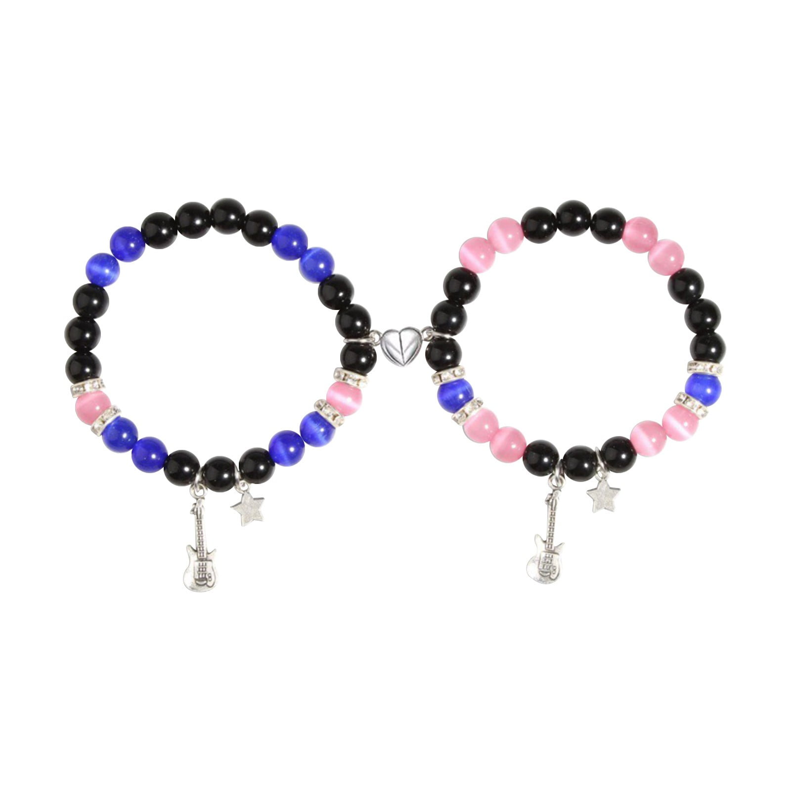 Weipeensee Matching Bracelets for Couples Best Friend Matching Heart ...