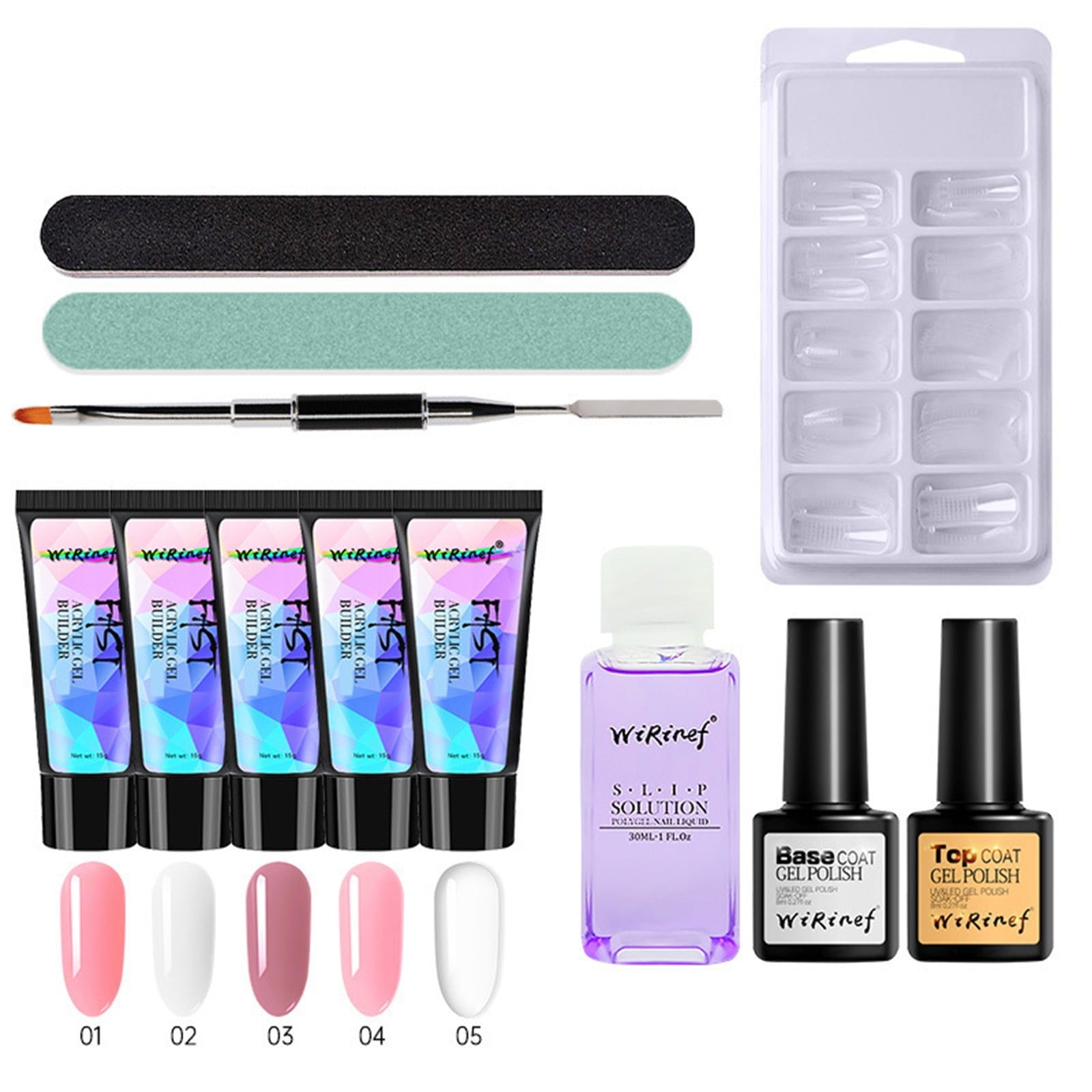Weipeensee Nail Gel Nail Piece Nail 15Ml Multicolor Extension Gel Set ...