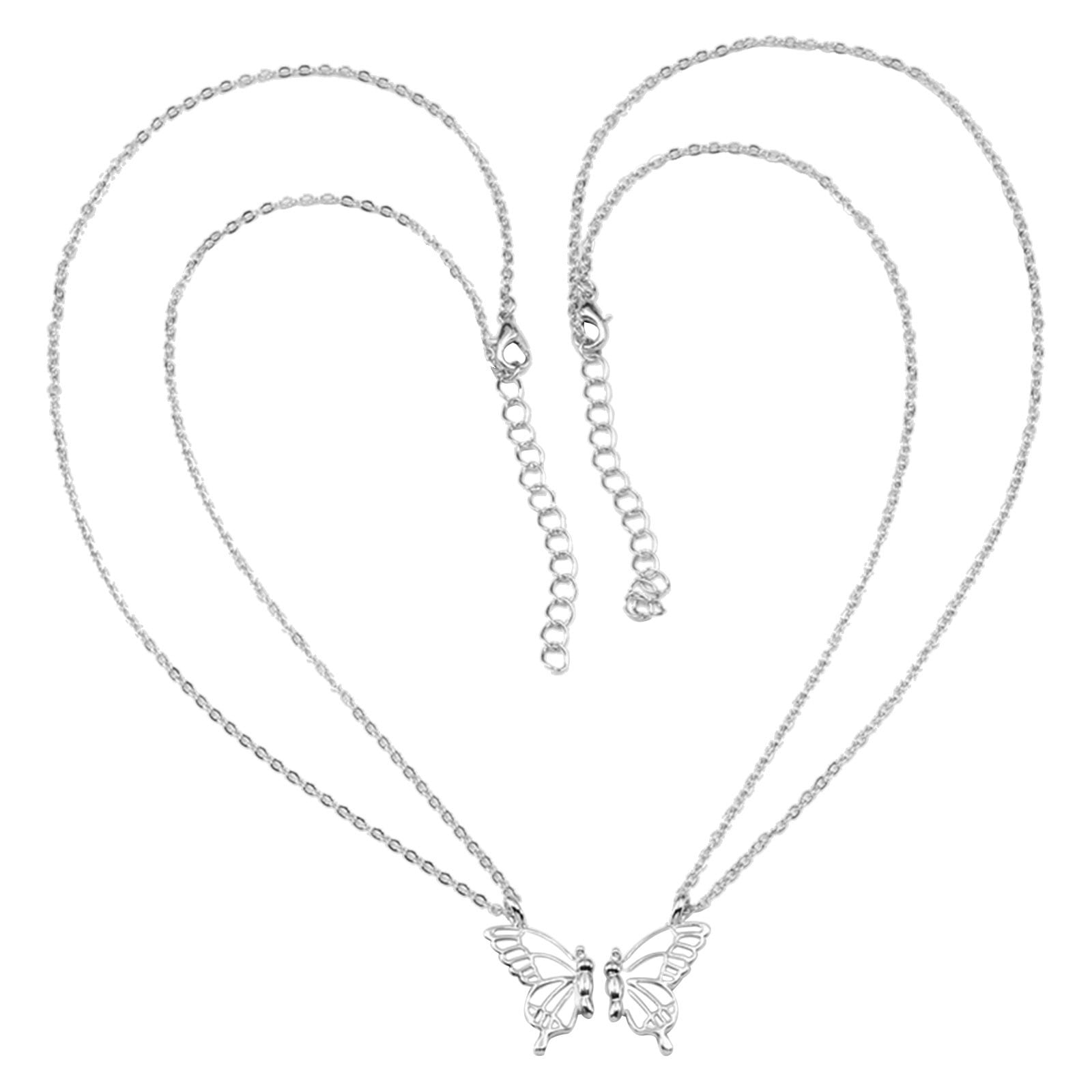 Weipeensee Necklace, Butterfly, Collarbone Chain, Friendship Card, Good ...