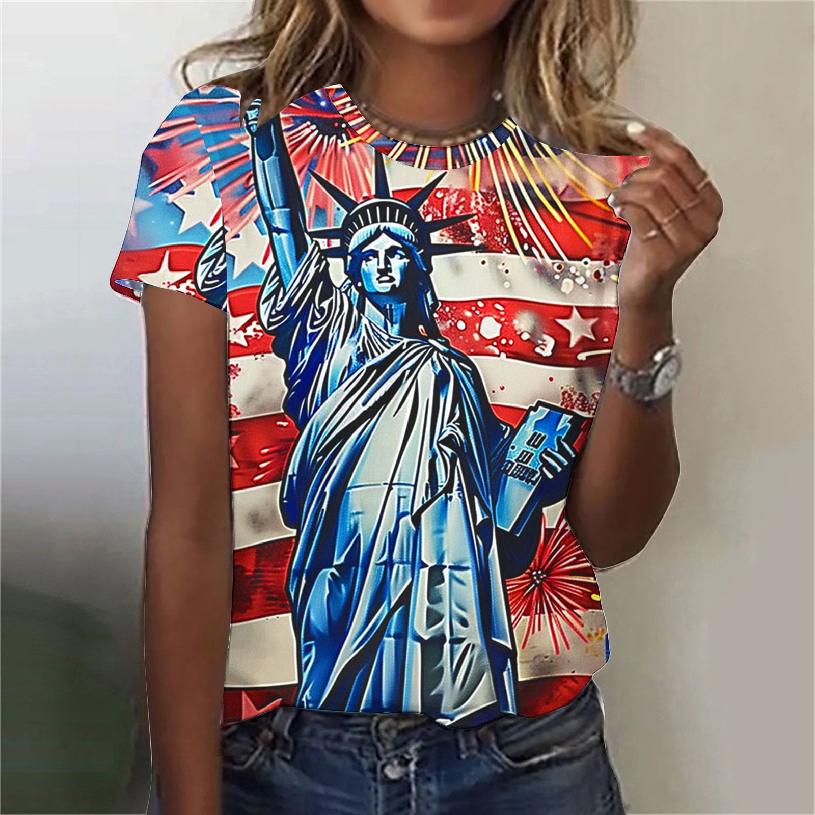 Weiqiqre Beach Vacation Clothes for Women American Flag Shirt for Women ...