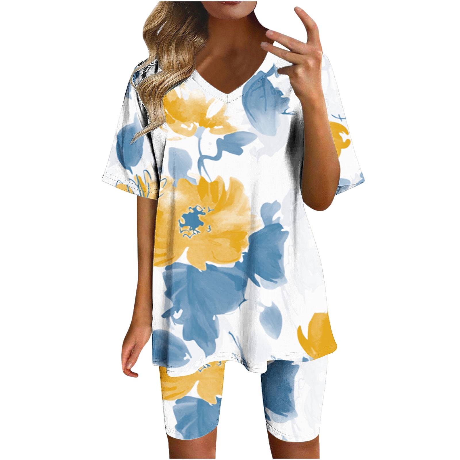 Weiqiqre Plus Size Spring Clothes for Women 2 Piece Beach Outfits ...