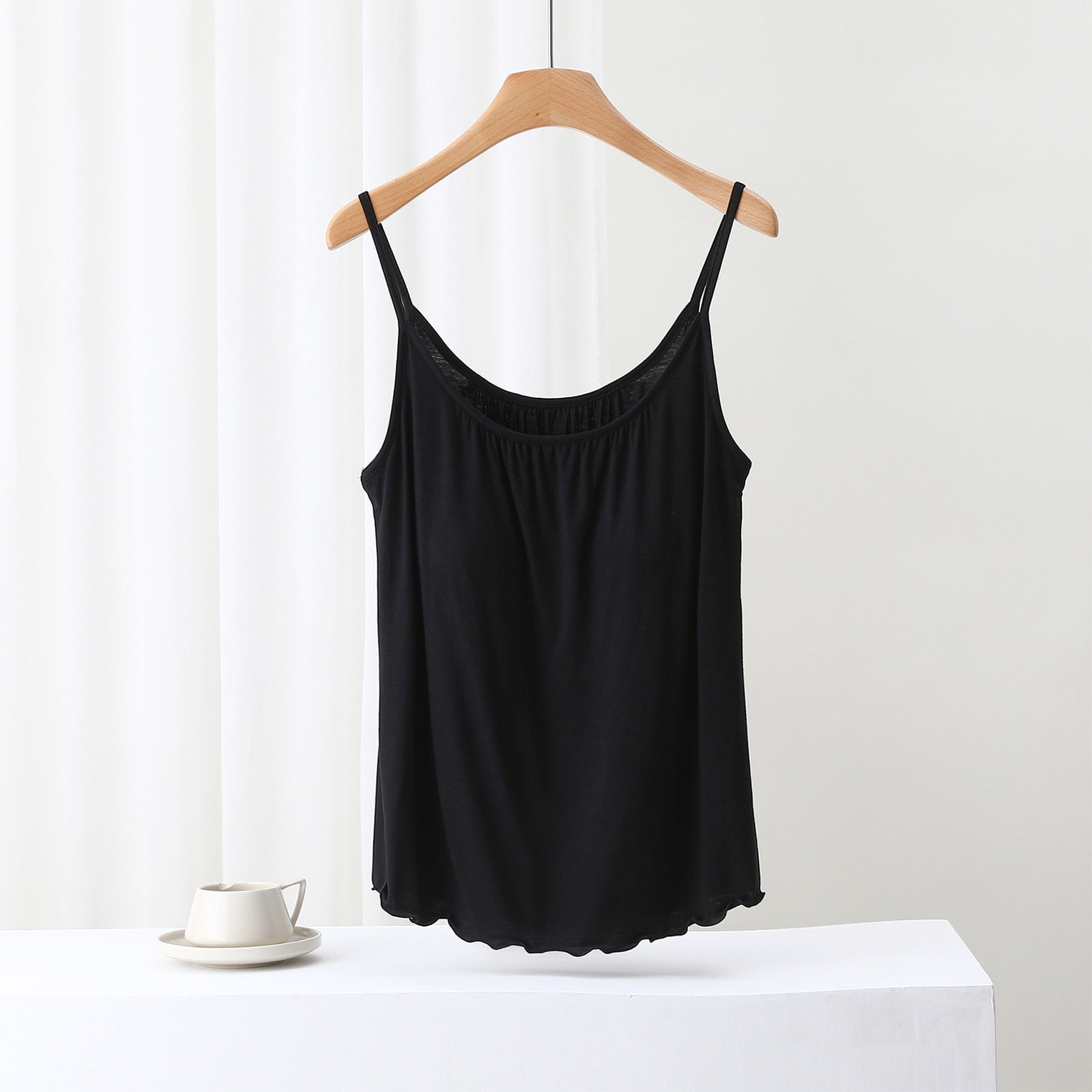 Weiqiqre Women's Cool Flowy Bra Cami | with Built-in Cups | Relaxed Fit ...