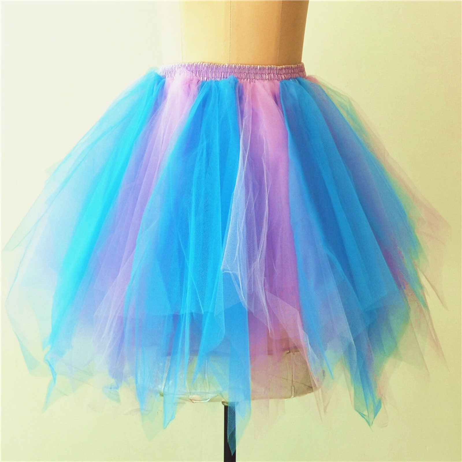 Weiqiqre Women's Skirts Tutu Skirt Colorful Tulle Tutus Elastic Ballet ...