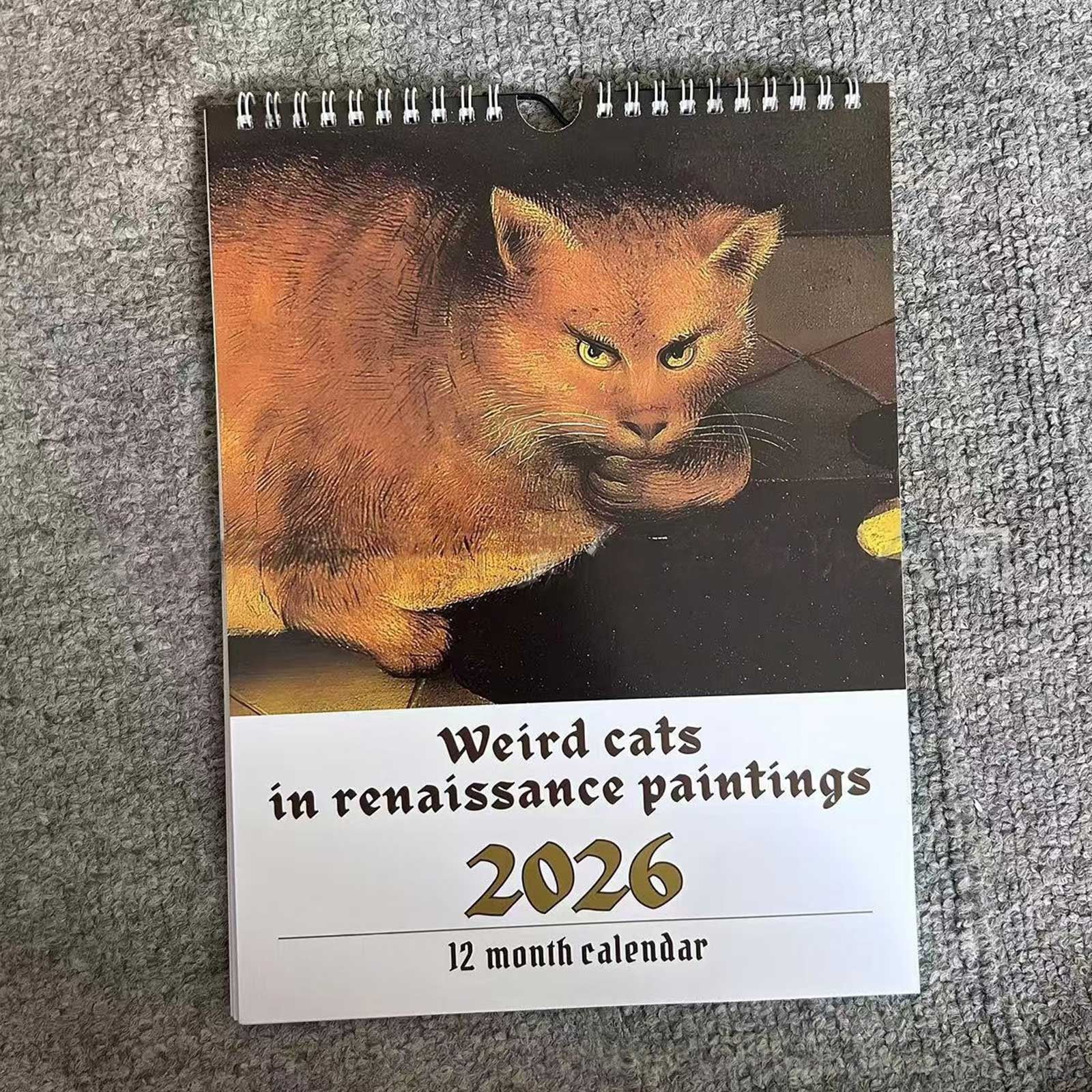 2026 Wall Calendar, Vintage Cat Calendar 12 Month Planner - Big Large ...