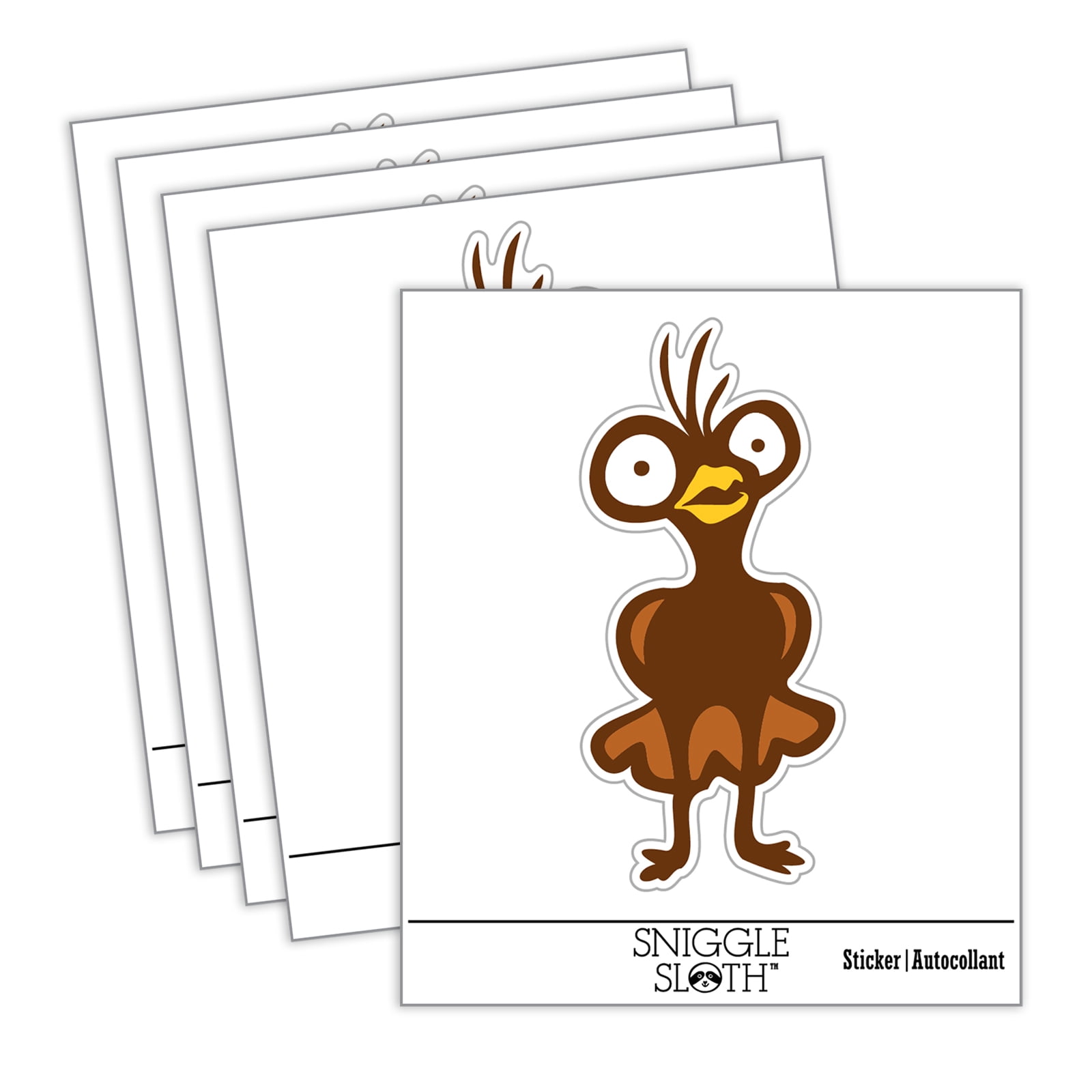 Weird Creepy Bug Eyed Bird Chicken Car Window Bumper Water Bottle Phone ...