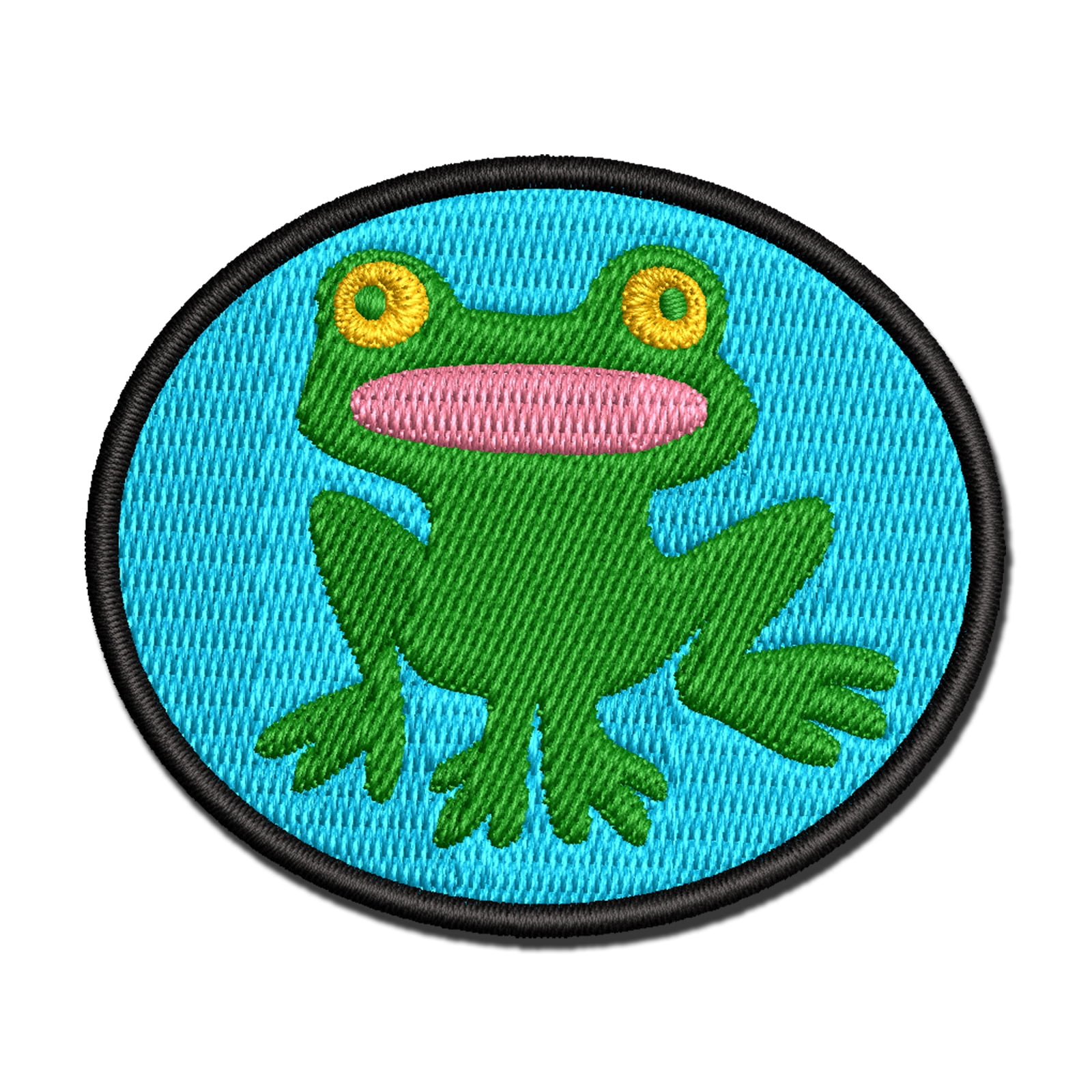 Weird Creepy Frog Applique Multi-Color Embroidered Hook & Loop Patch ...