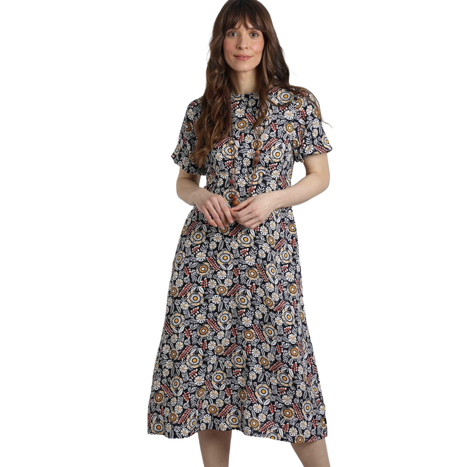 Weird Fish Womens Everly Printed Midi Dress - Walmart.com
