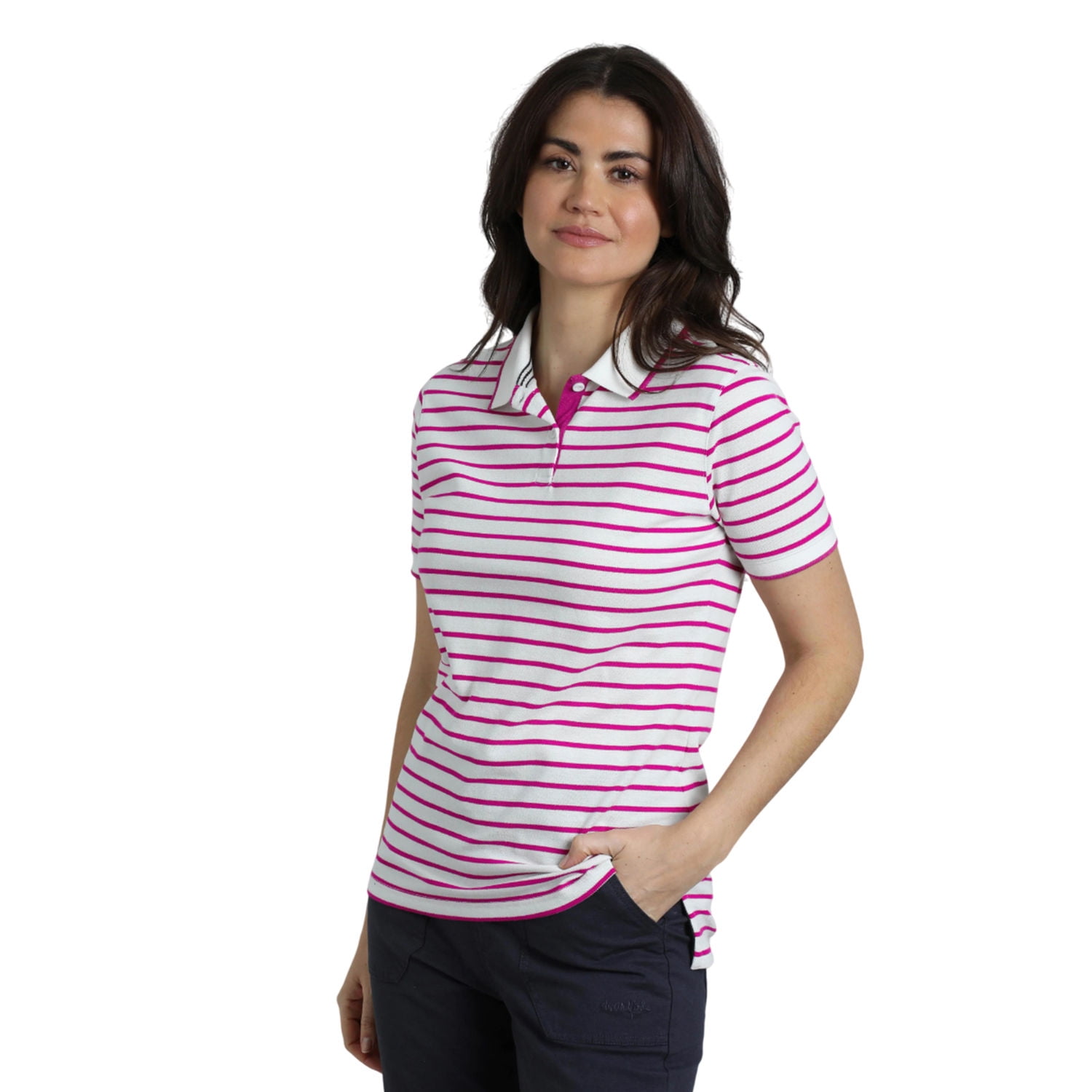 Weird Fish Womens Janely Striped Pique Polo Shirt - Walmart.com
