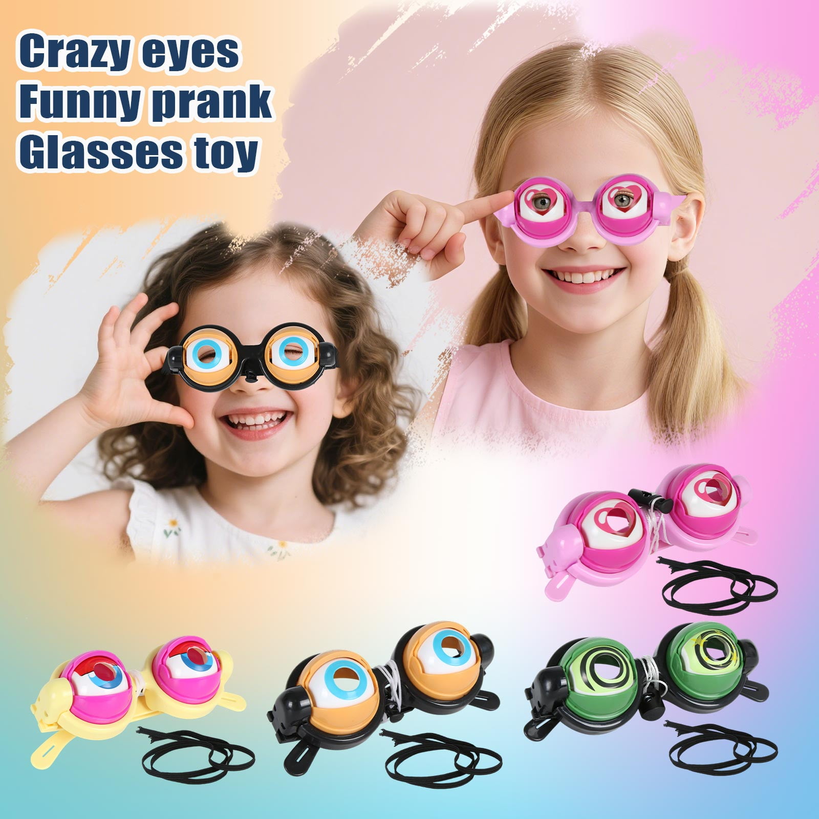 Weird Glasses with Crazy Eyes and Pull-String, Funny Eye Glasses for ...