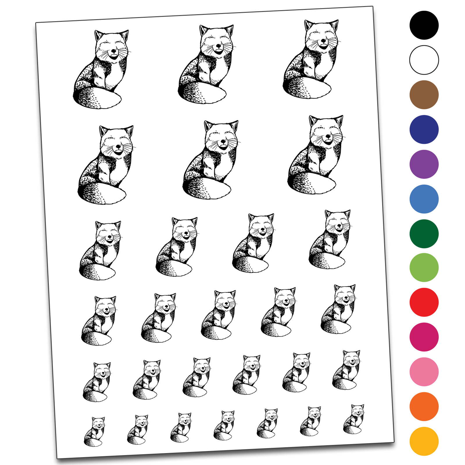 Weird Judgmental Tibetan Fox Water Resistant Temporary Tattoo Set Fake ...