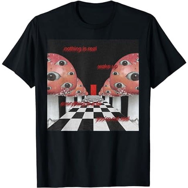 Weirdcore Aesthetic Mushroom Eyes Strangecore Traumacore T-Shirt ...