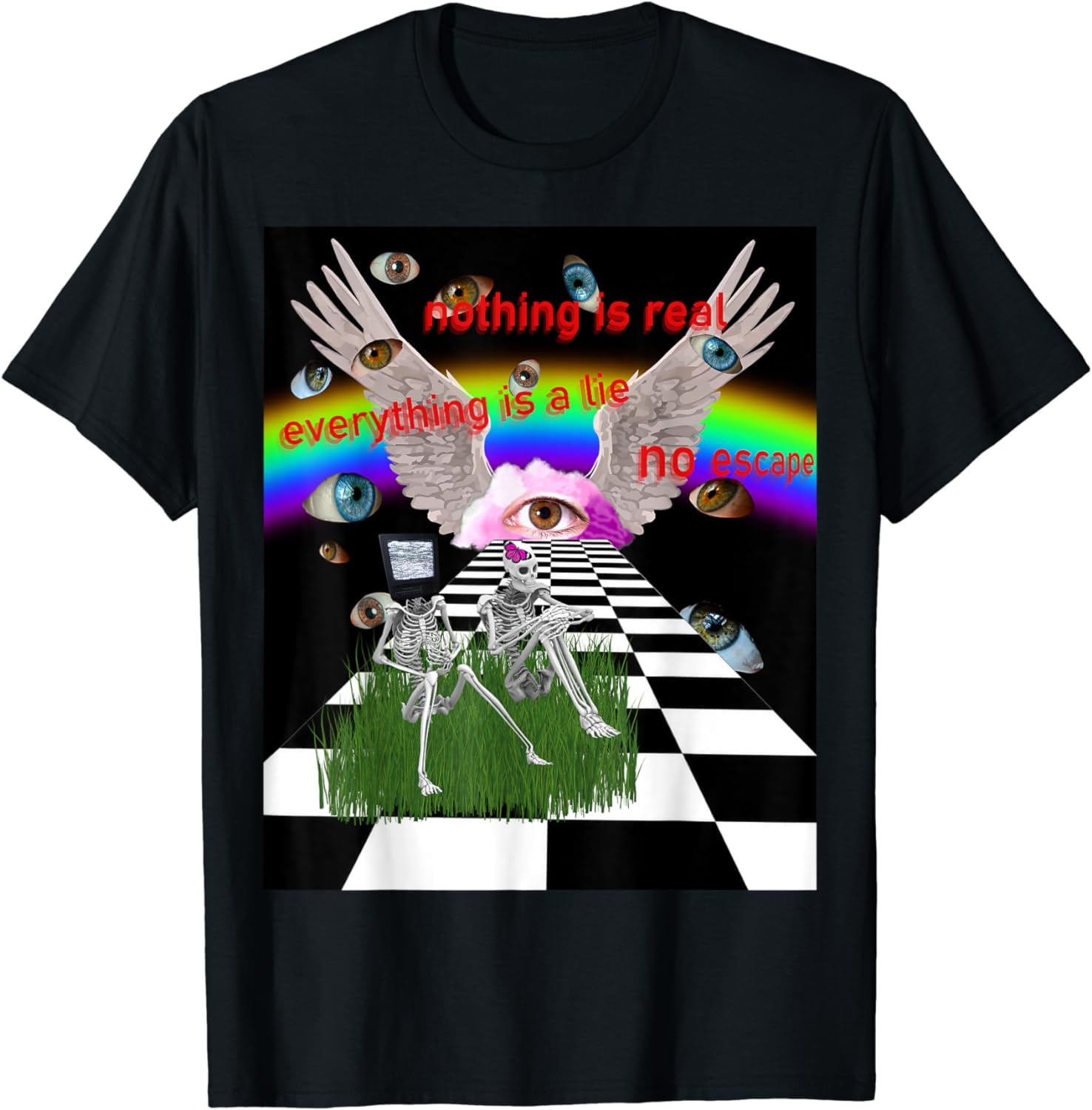 Weirdcore Aesthetic Weird Dreams Art Dreamcore Graphic Tee T-Shirt ...