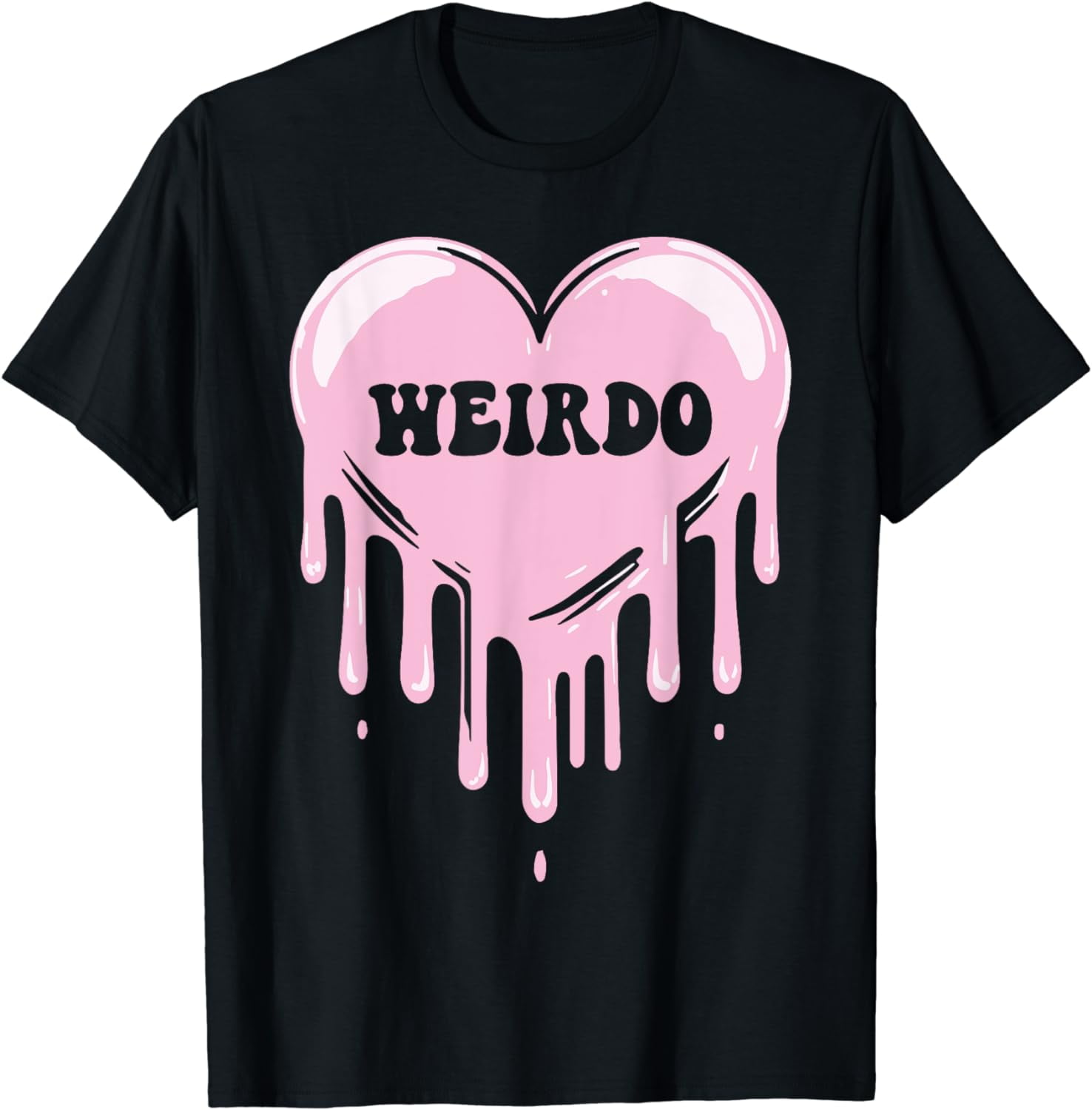 Weirdo Dripping Heart Pastel Goth Emo Punk Aesthetic T-Shirt - Walmart.com