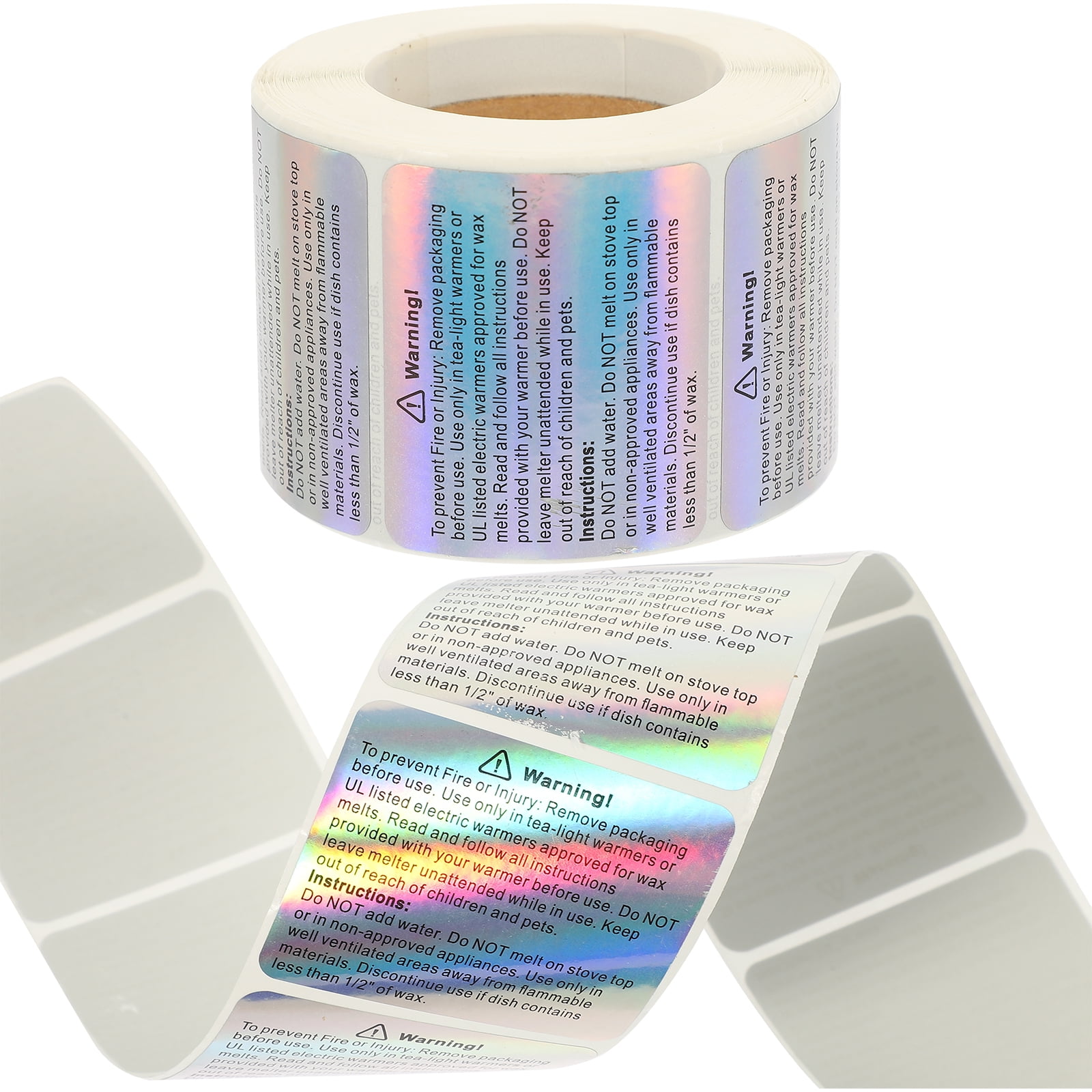 Weis 1 Roll of Colorful Candle Warning Labels Wax Melting Safety Decal ...