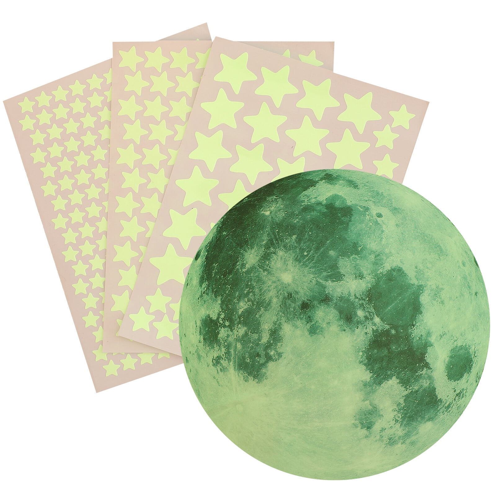 Weis 1 Set Glowing Star Moon Wall Stickers Sticker for Kids Bedroom ...