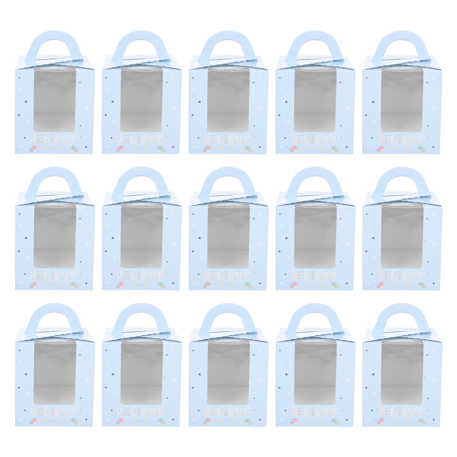 Weis 50Pcs Muffin Cupcake Boxes Pattern Packaging Boxes Paper Cake ...