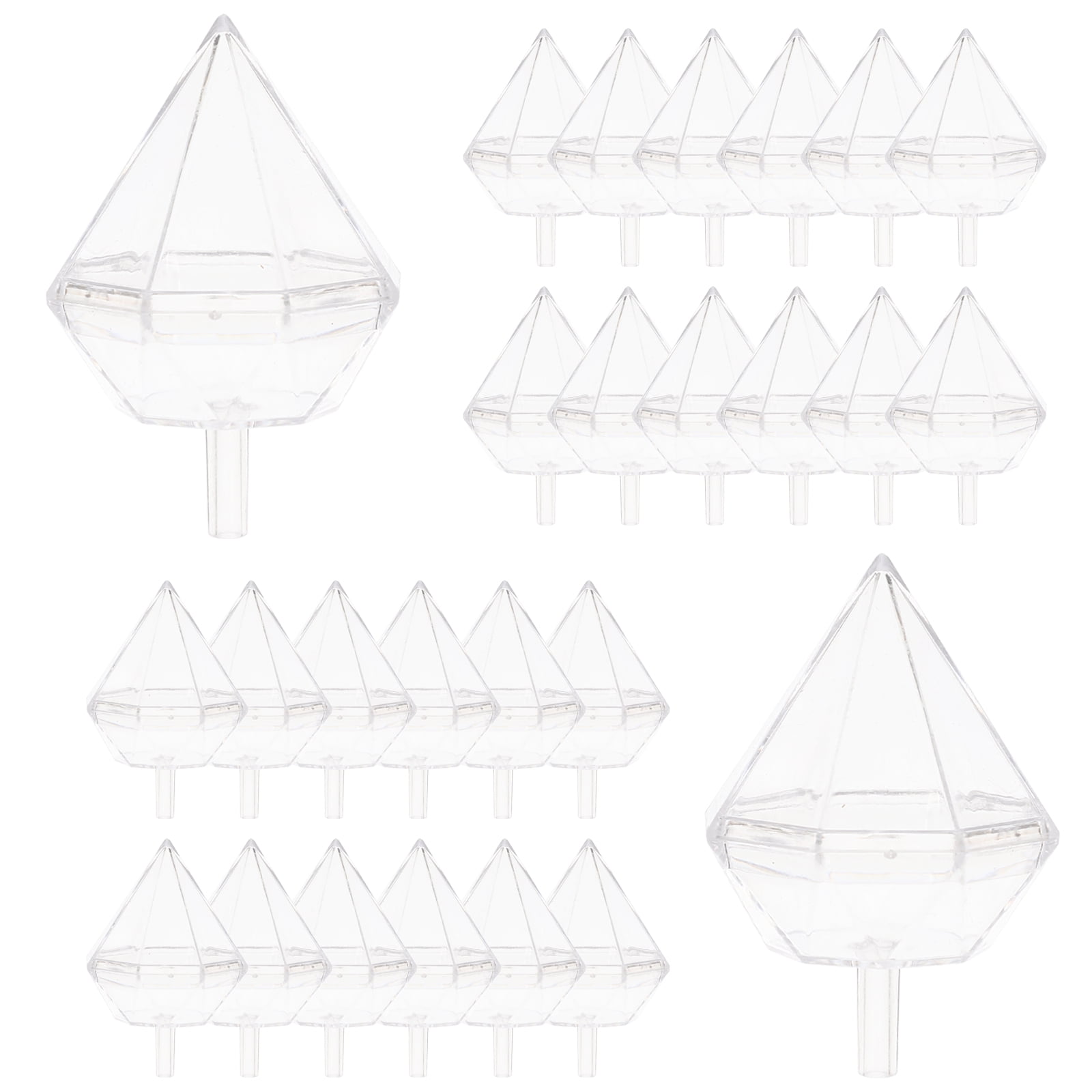 Weis 80Pcs Clear Chocolate Box Holder Candy Wrappers Packaging Case ...