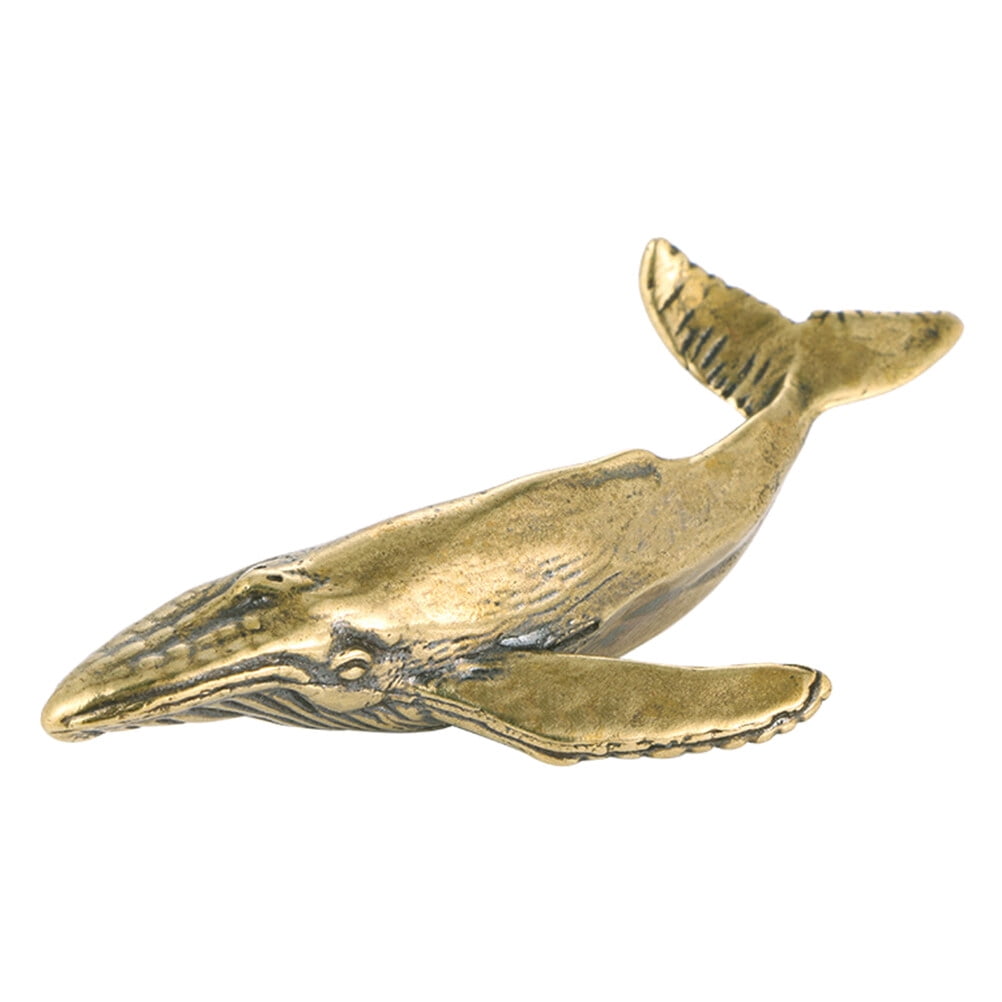 Weis Copper Whale Adornment Vintage Whale Shaped Figurine Desktop Whale ...