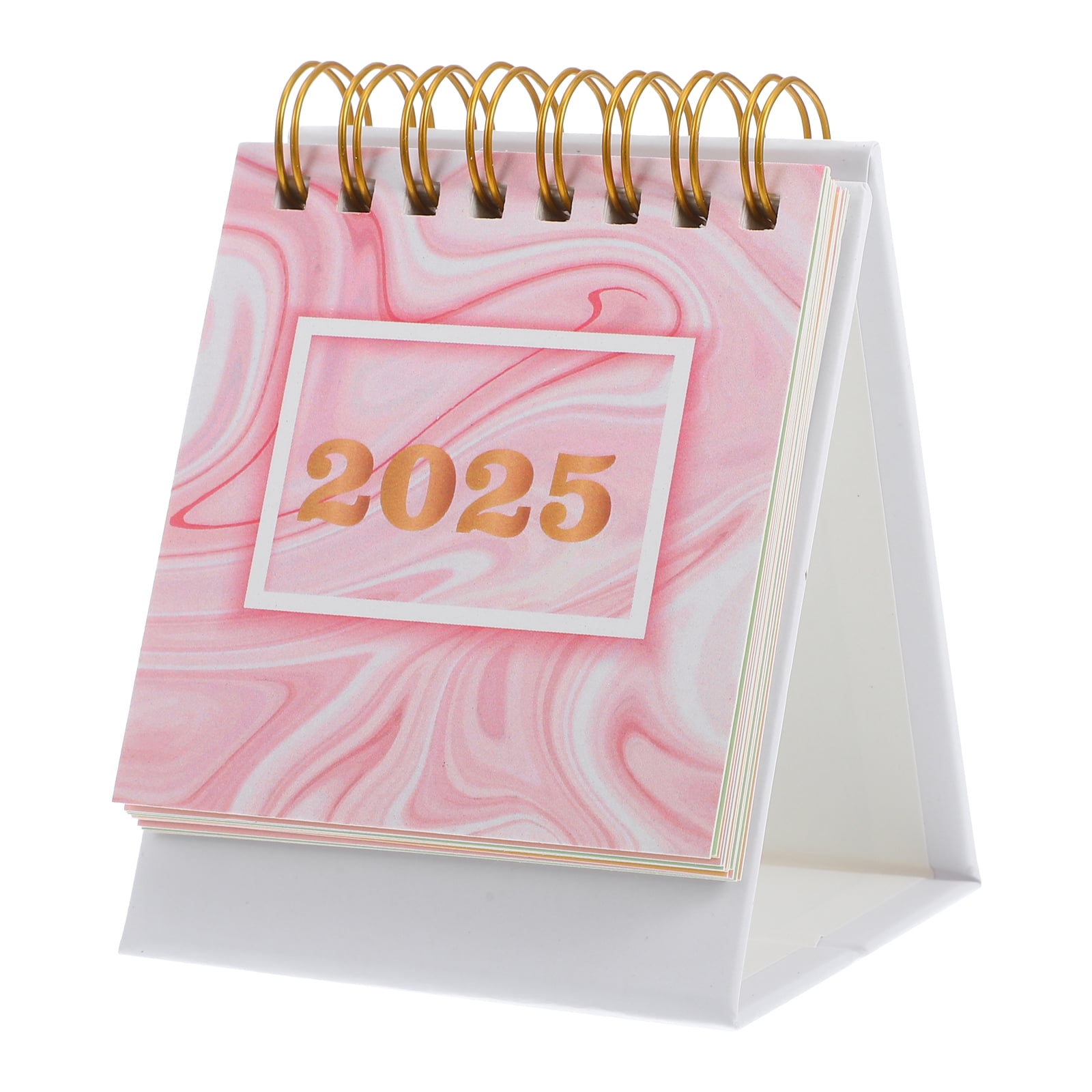 Homoyoyo Sleek Pink Small Desktop Calendar 2025 Daily Planner for ...
