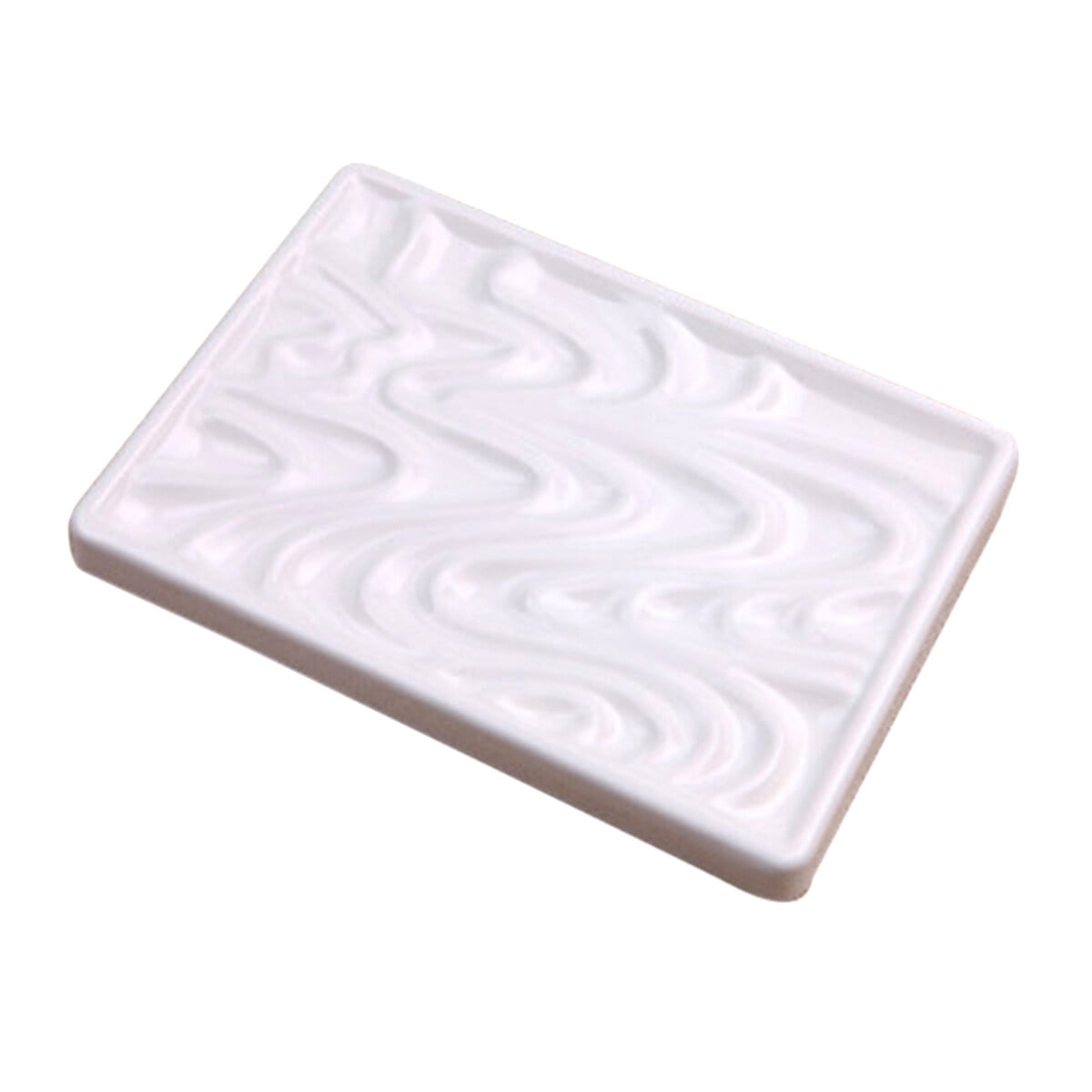 Homoyoyo Ceramic Wave Palette White Easy to Clean for Painting ...