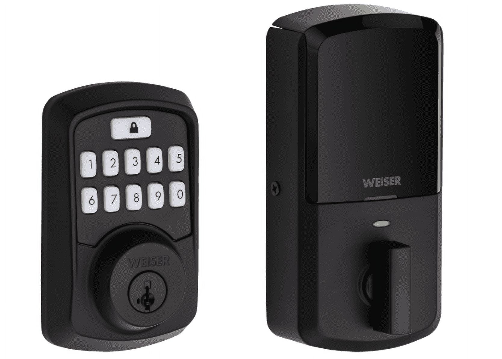 Weiser Aura Matte Black Bluetooth Door Lock, Remote Sharing Compatible ...