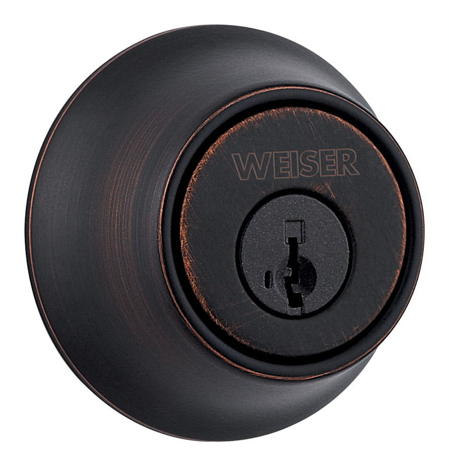 Weiser Elements Venetian Bronze Single Cylinder Deadbolt - Walmart.com