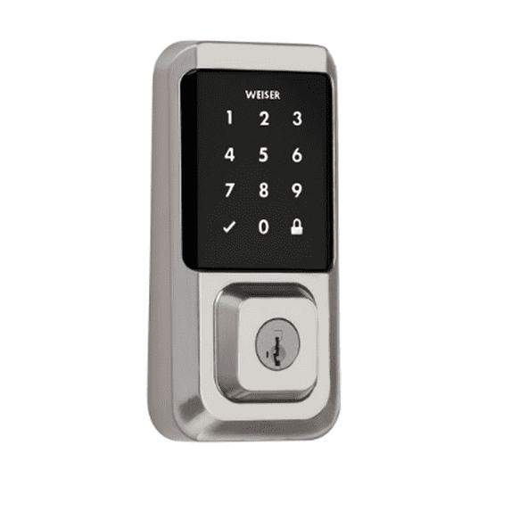 Weiser Halo Satin Nickel WiFi Smart Lock, Keyless Entry Door Lock ...