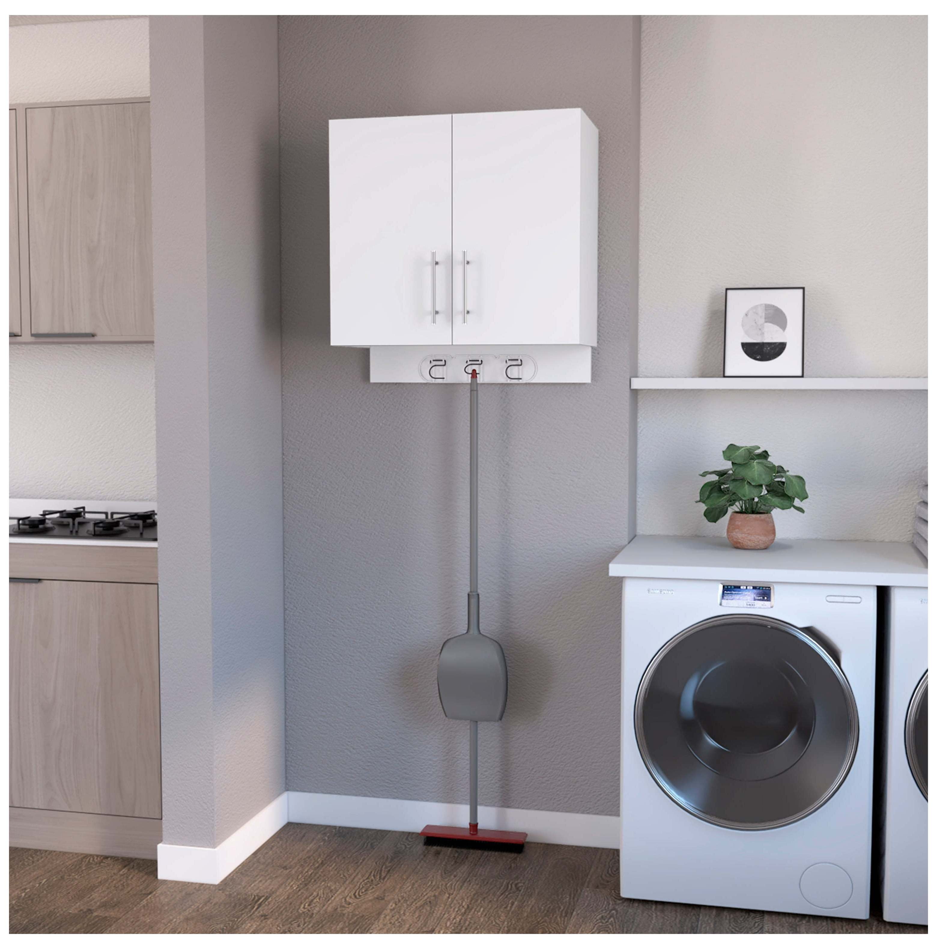 Weiser Wall Storage Cabinet, Space Saver Storage Cabinet with Broom ...