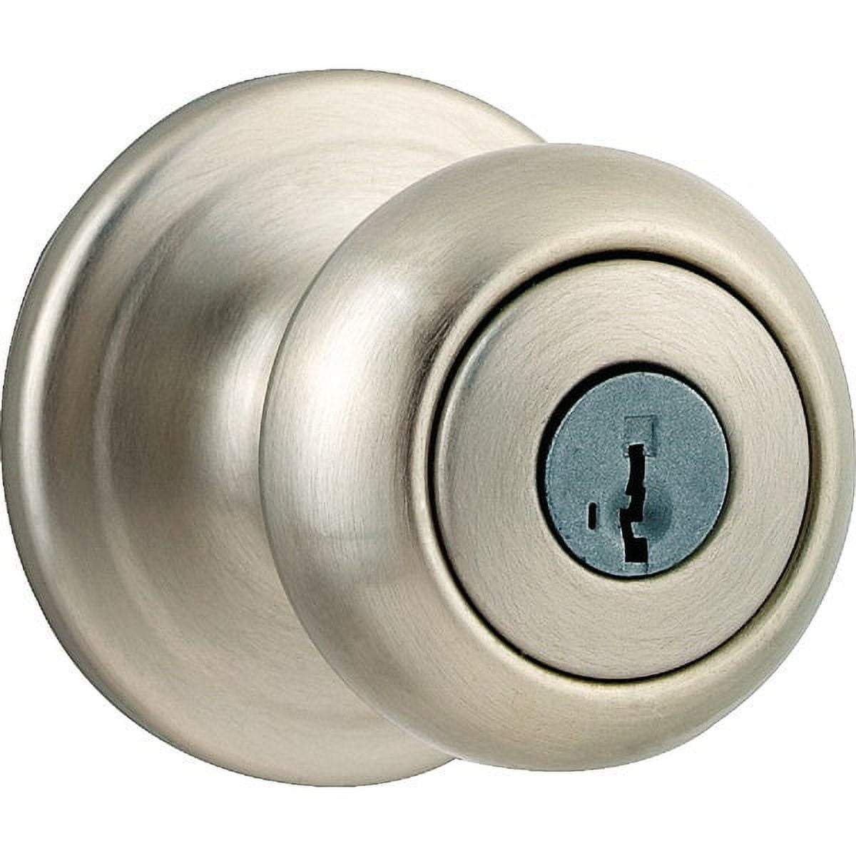 Weiser Welcome Home Satin Nickel Entry Door Knob with SmartKey ...
