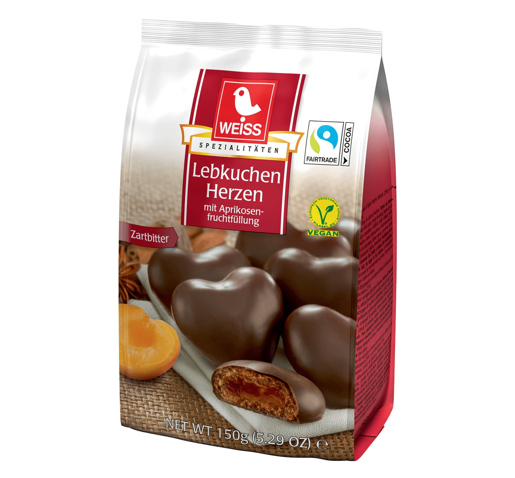 Weiss filled Dark Chocolate Lebkuchenherzen - Walmart.com