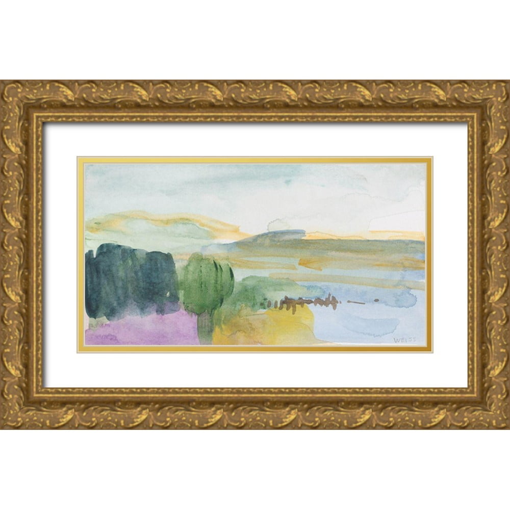 Weiss, Jan 24x15 Gold Ornate Wood Framed with Double Matting Museum Art ...
