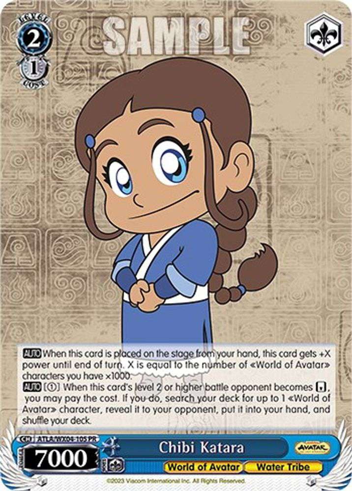Weiss Schwarz Avatar: The Last Airbender Promo Chibi Katara ATLA/WX04 ...