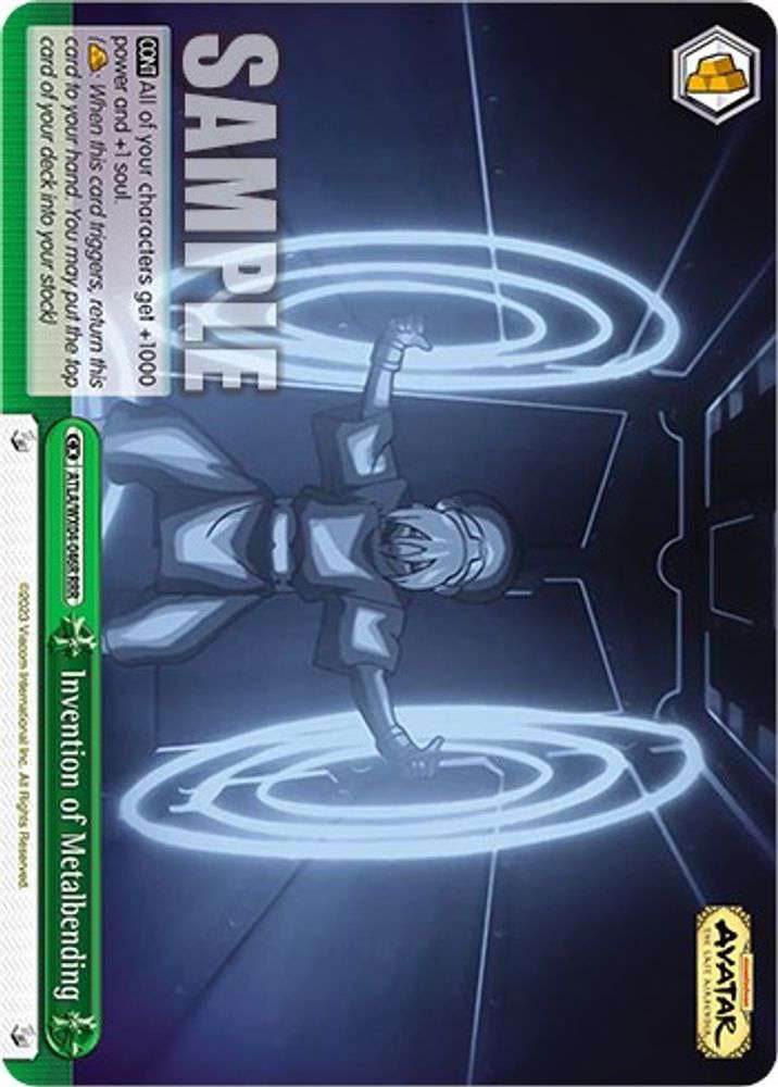 Weiss Schwarz Avatar: The Last Airbender Triple Rare RRR Invention of Metalbending ATLA/WX04 ...