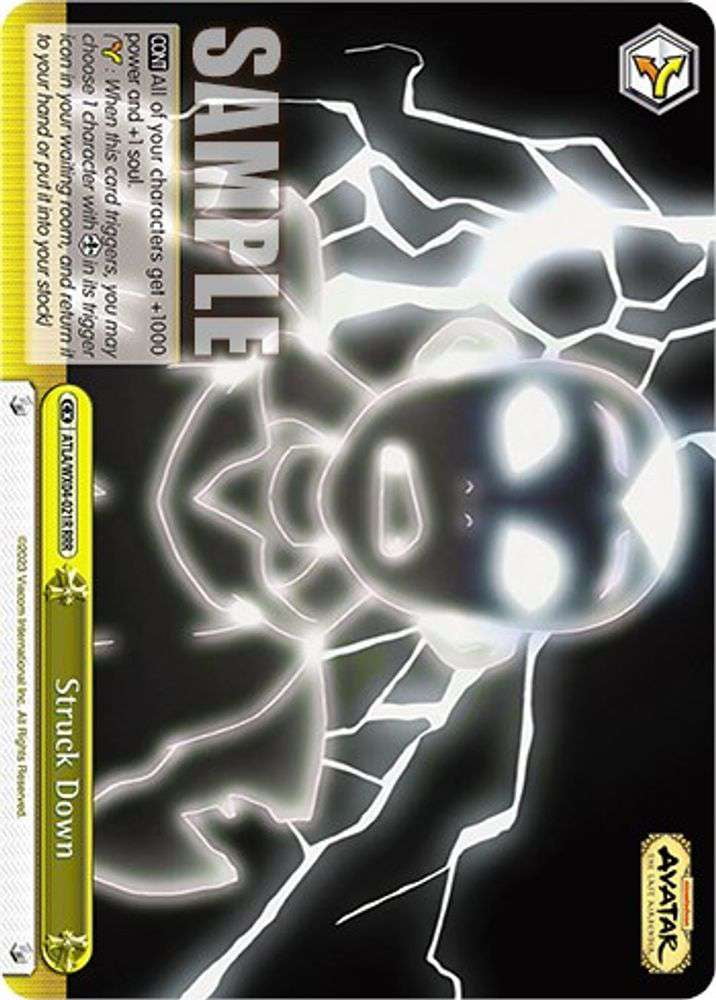 Weiss Schwarz Avatar: The Last Airbender Triple Rare RRR Struck Down ...