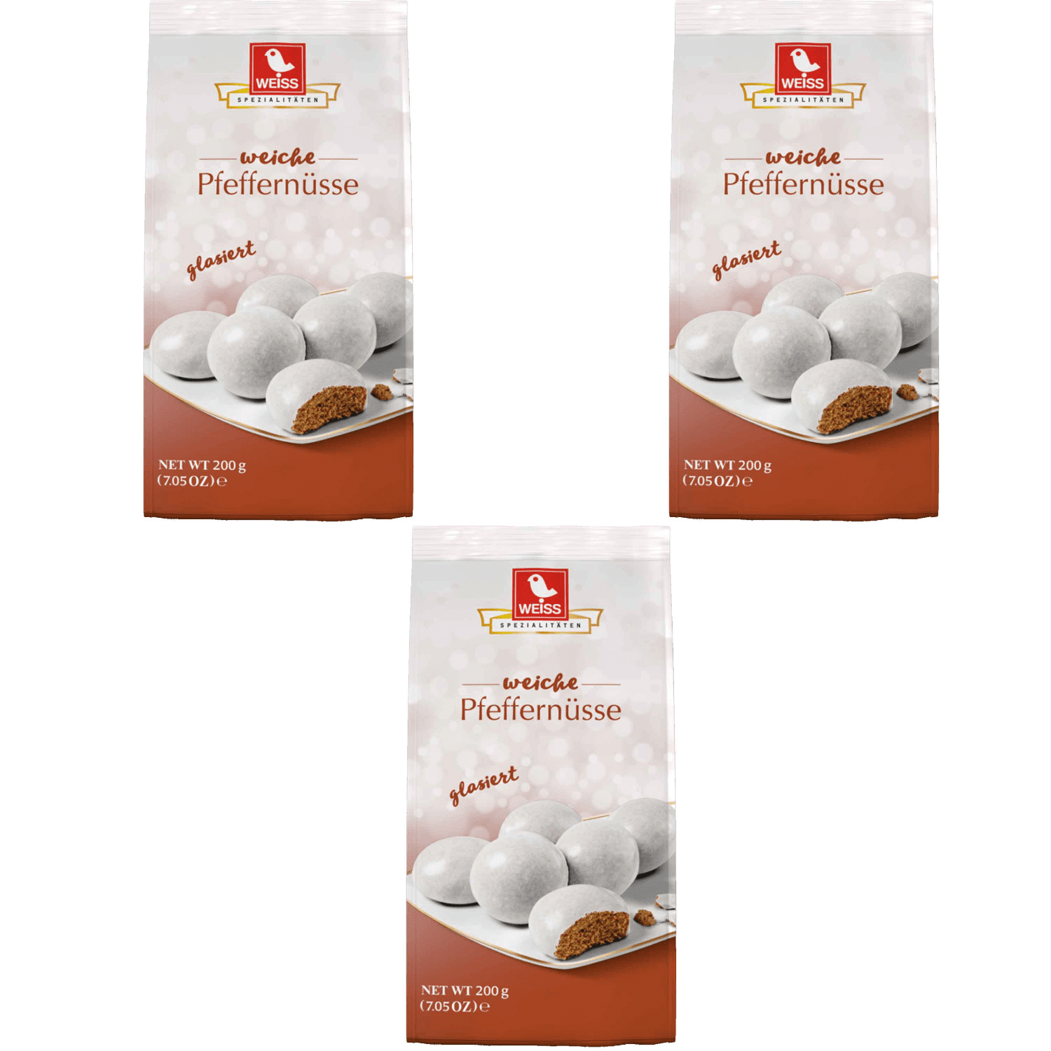 Weiss gingerbread cookies GLAZED -3 pack / 3 x 200g- Made in Germany ...