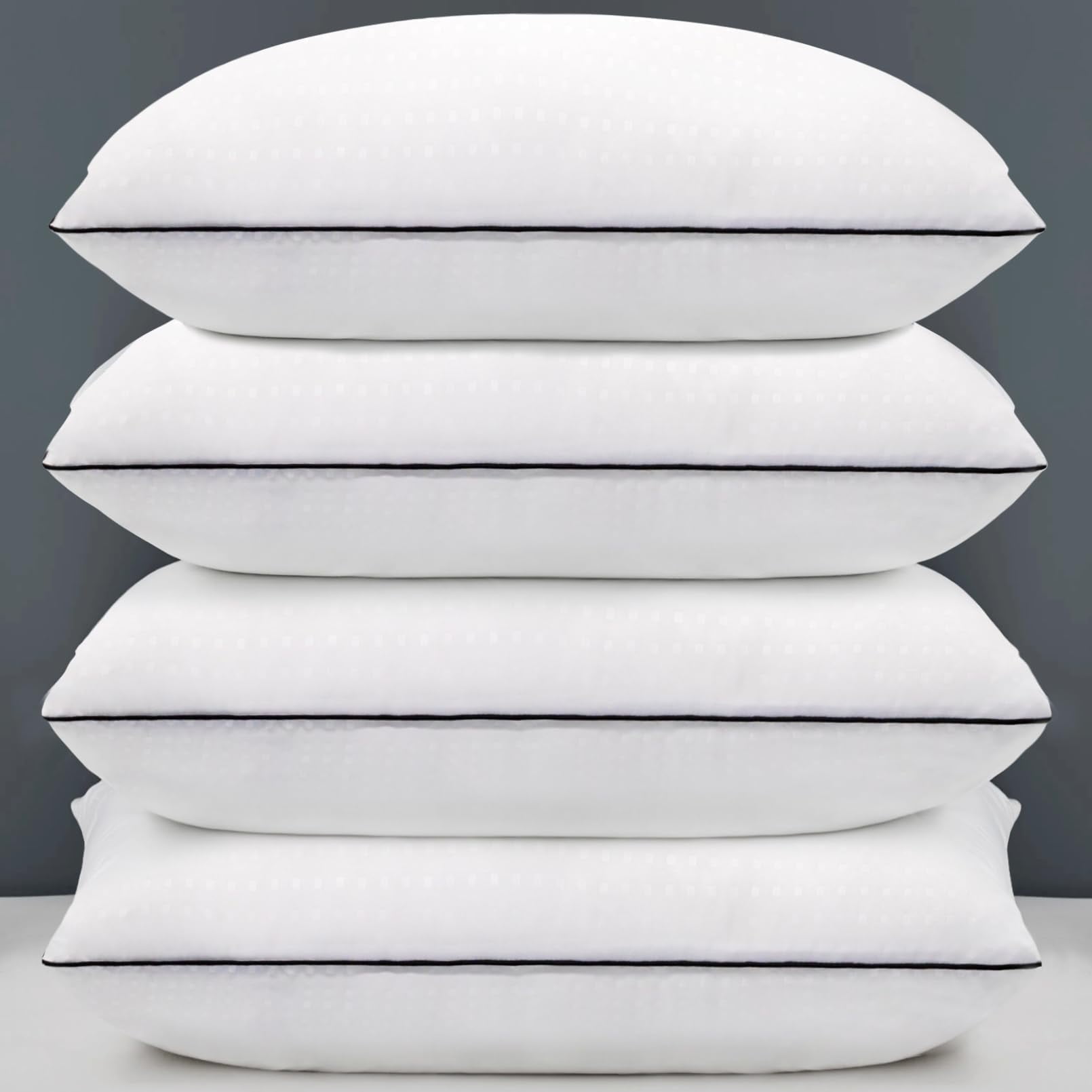 Kaqinu Standard Size Bed Pillows for Adults 4 Pack Support for Side ...