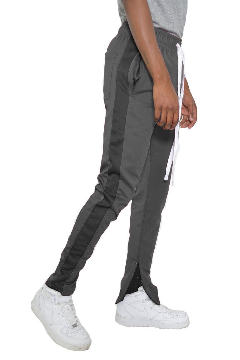 Weiv Gear Men’s Track Pants – Classic Slim Fit Side Stripe Drawstring Waist Ankle Zipper Active ...