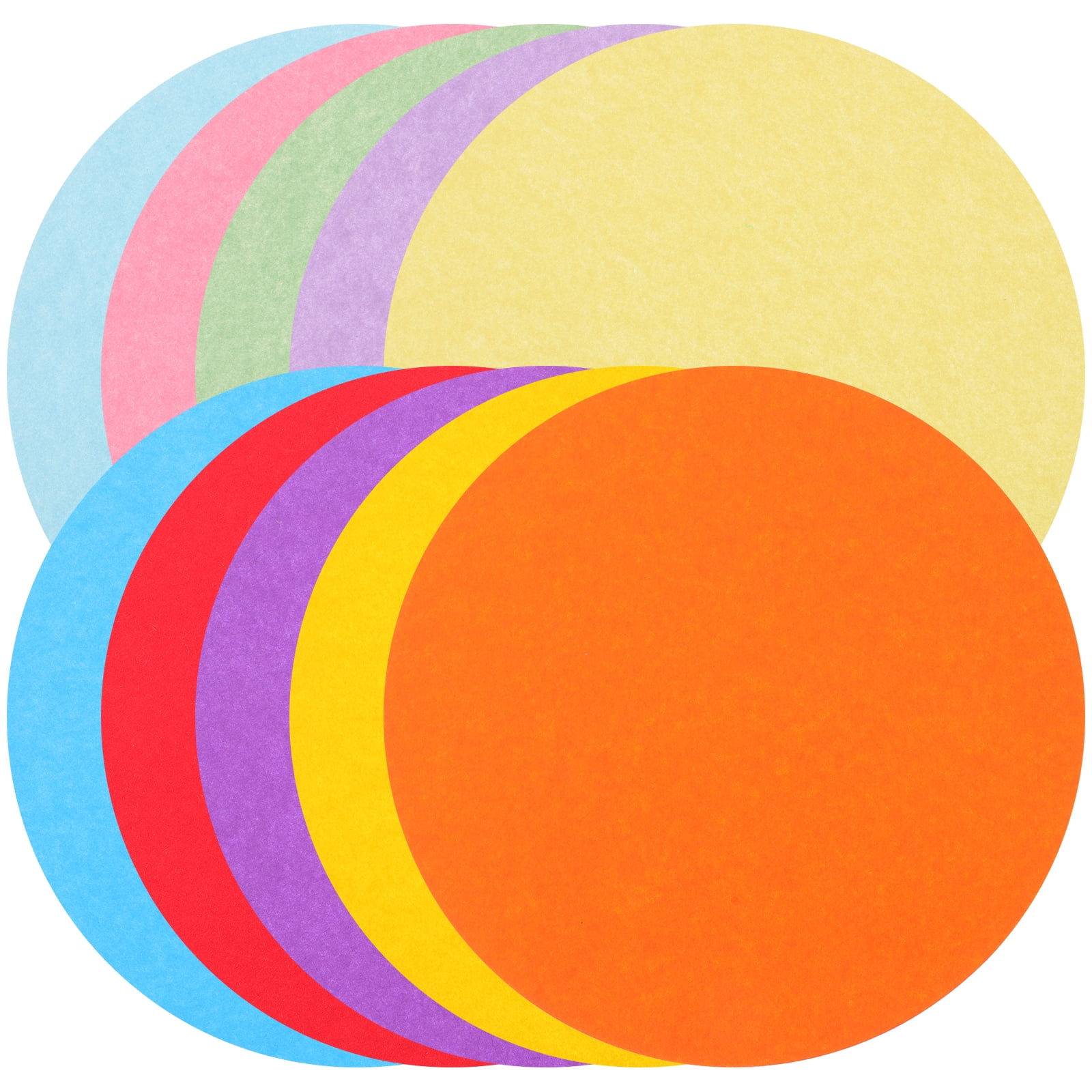 Weiwei 100 Assorted Color Construction Paper Circles for DIY Crafts ...